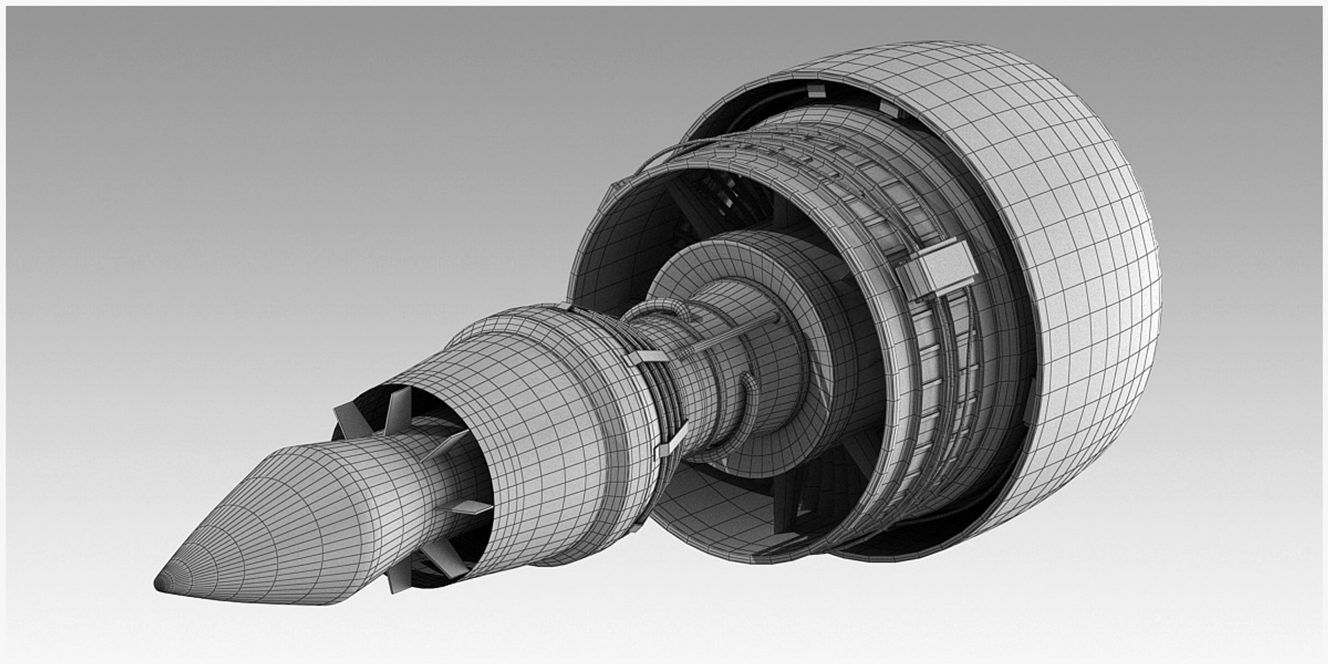 3D Commercial Aircraft Engine - TurboSquid 1463827