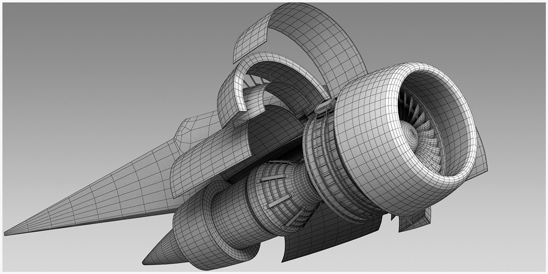3D Commercial Aircraft Engine - TurboSquid 1463827