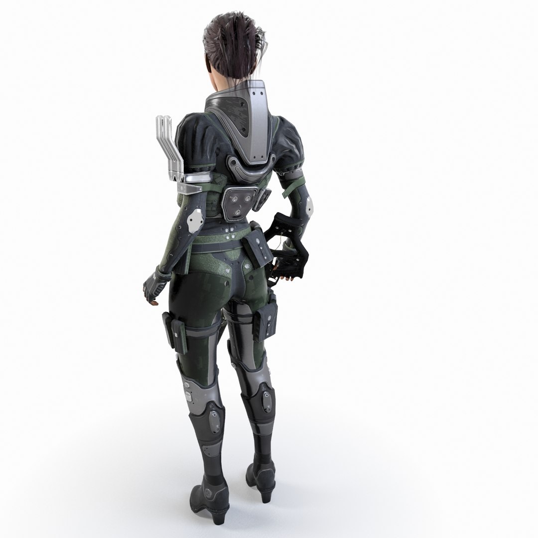 Futuristic Female Character Max