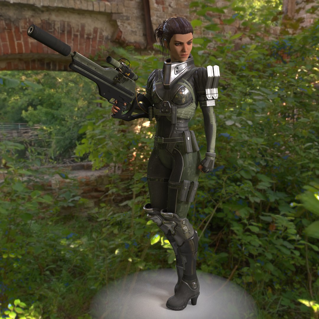 Futuristic Female Character Max