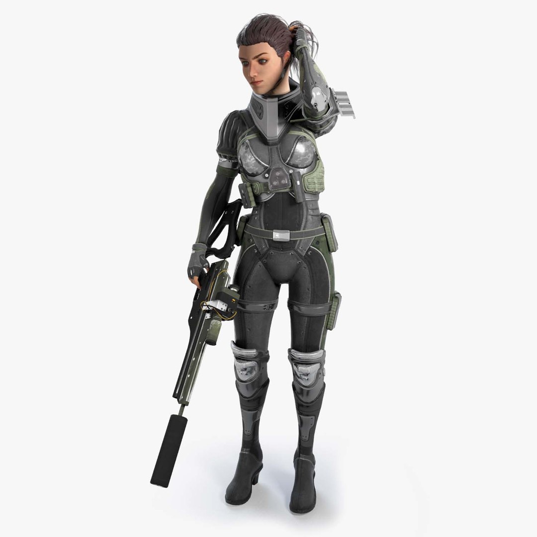 Futuristic Female Character Max
