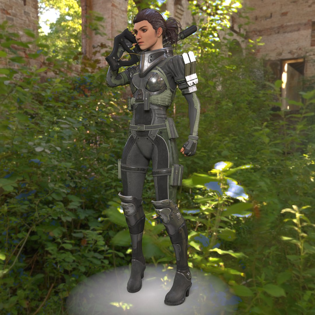 Futuristic Female Character Max