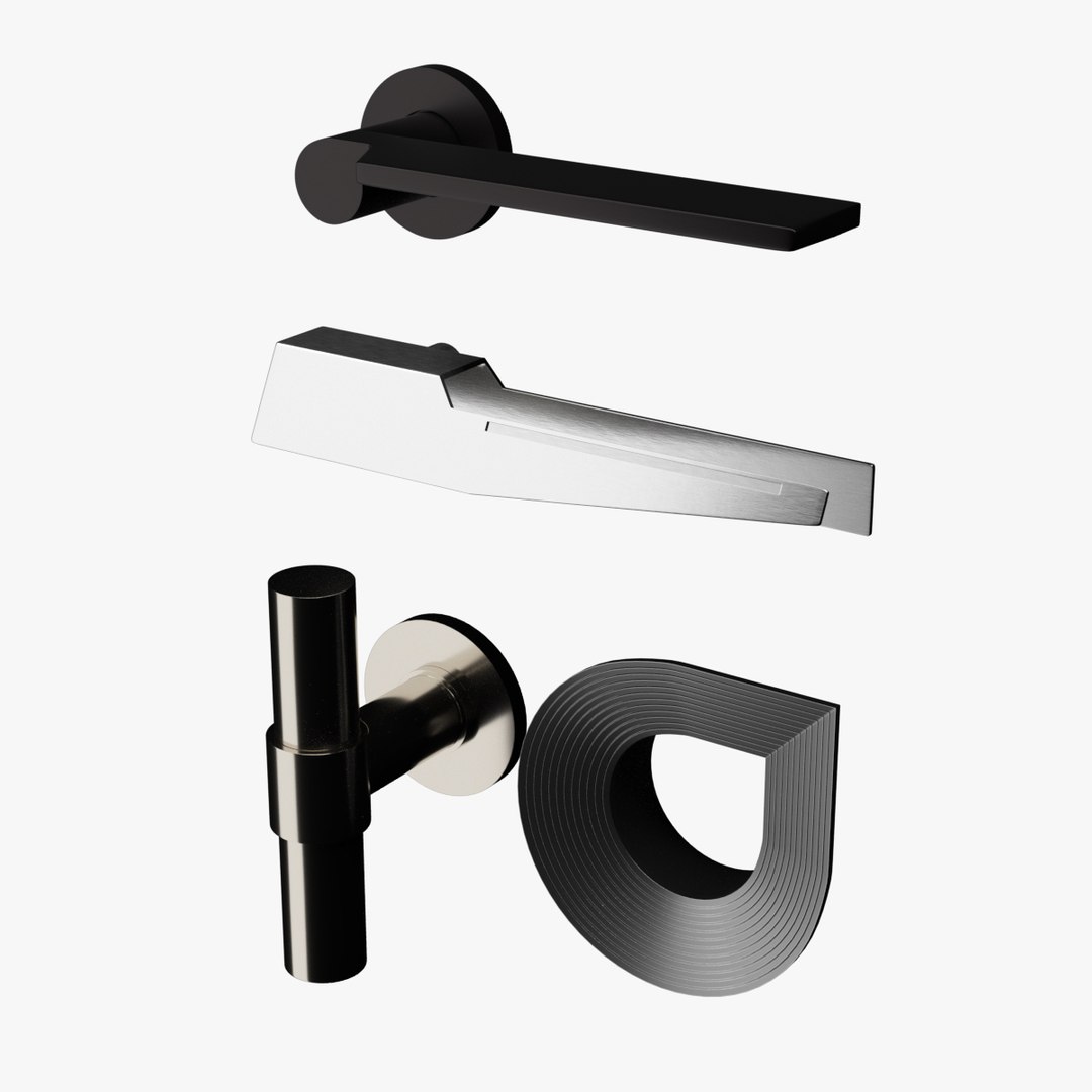Door Handles Collection Set 1 3D Model - TurboSquid 1996882