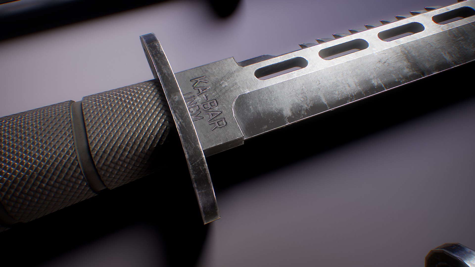 PBR Futuristic Kabar Combat Knife Set Model - TurboSquid 1834207