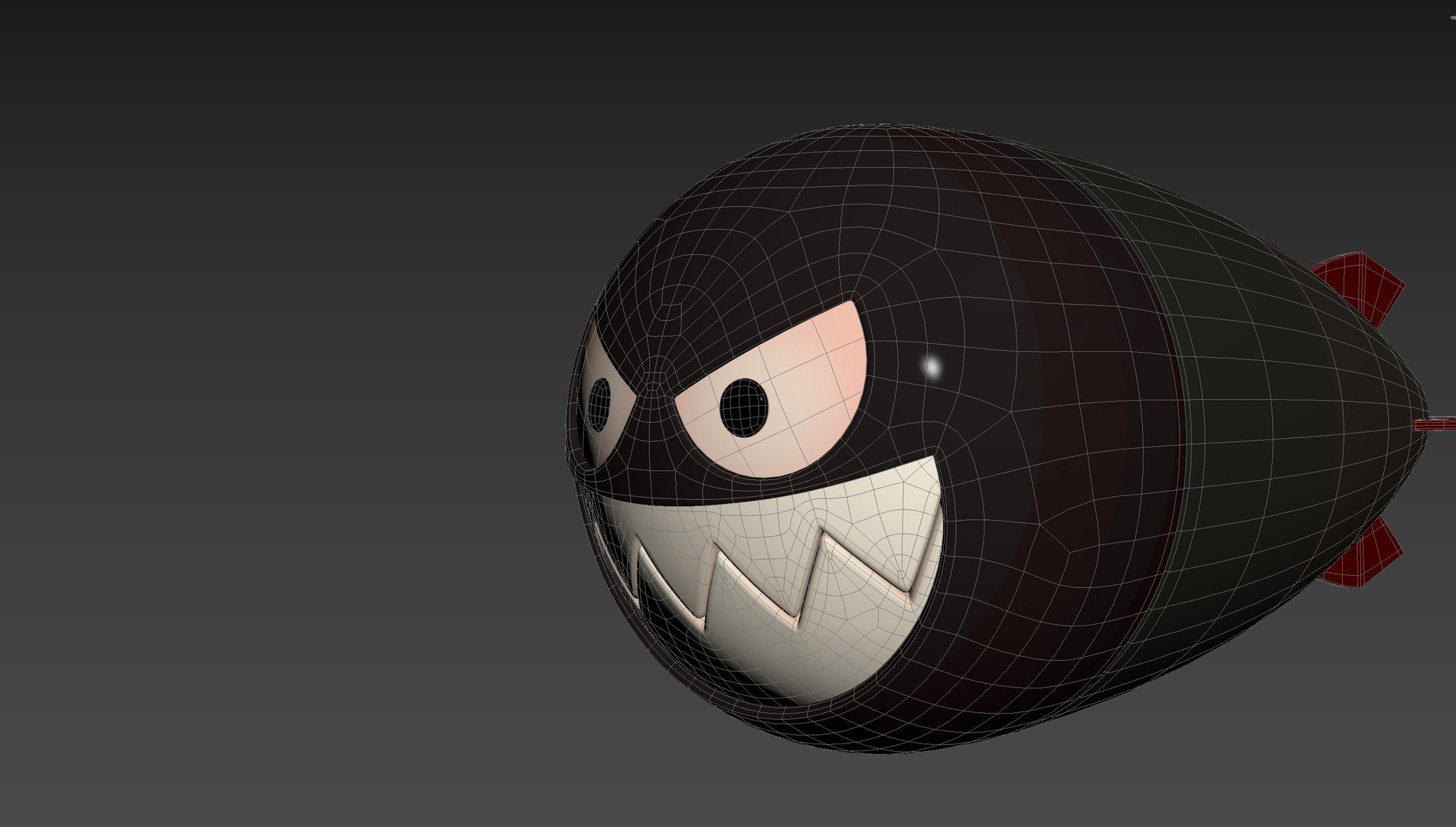 3D Model Character240 Cartoon Torpedo - TurboSquid 2060099