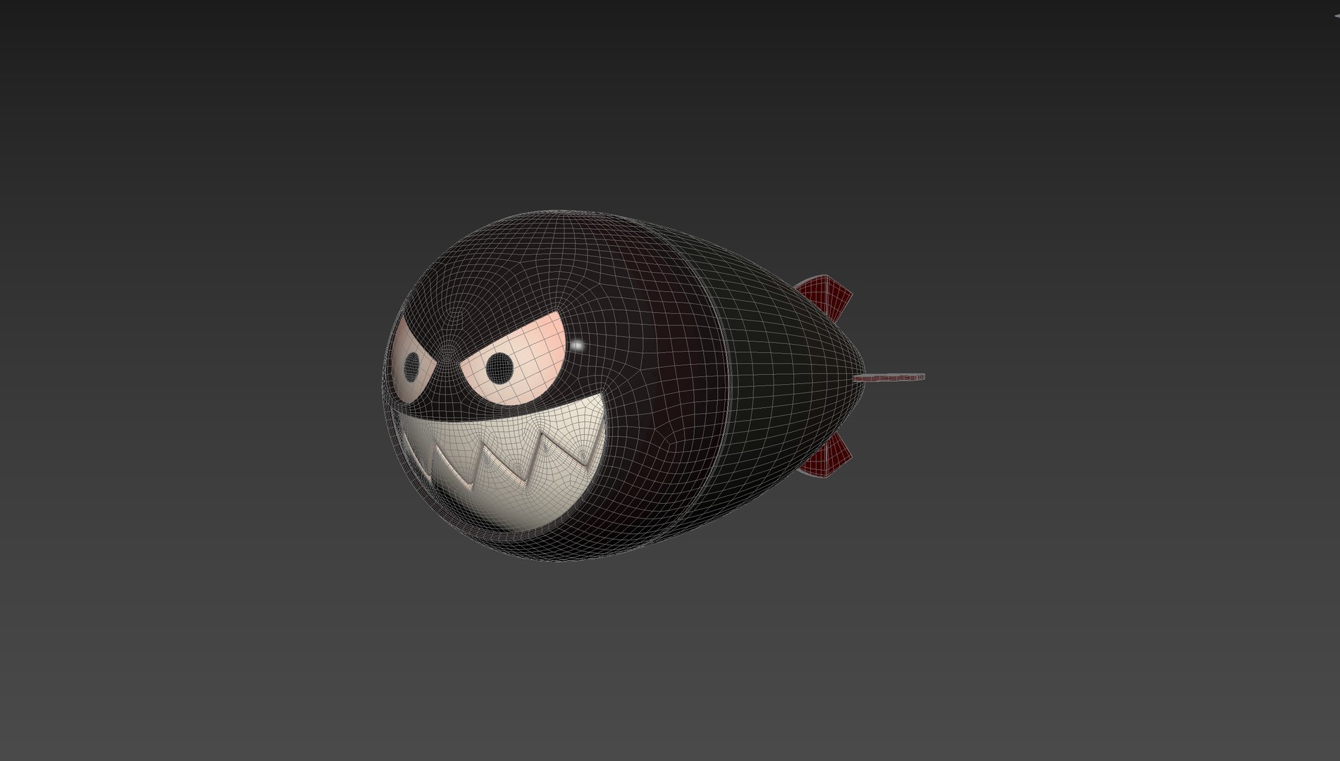 3D Model Character240 Cartoon Torpedo - TurboSquid 2060099