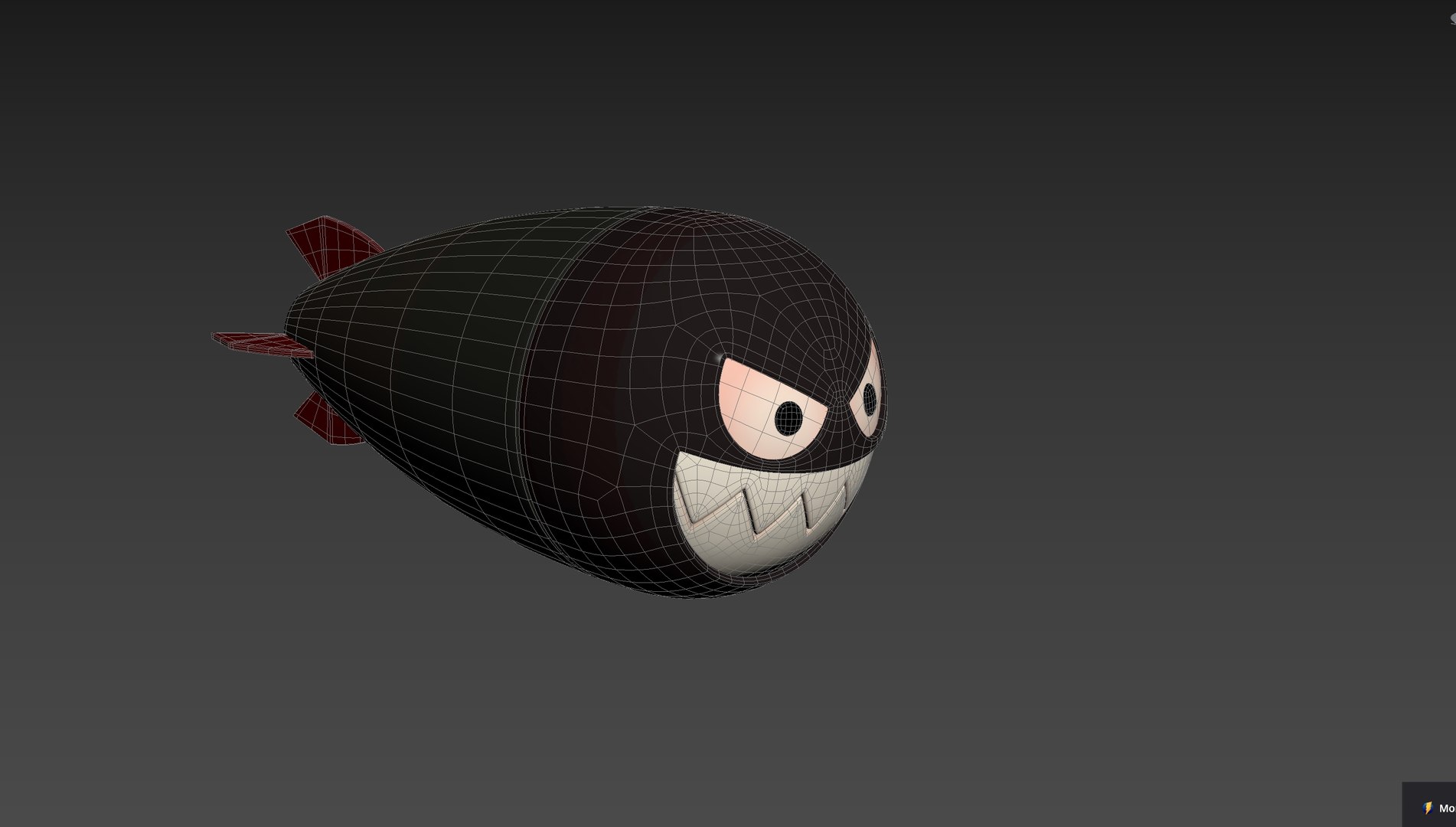 3D Model Character240 Cartoon Torpedo - TurboSquid 2060099