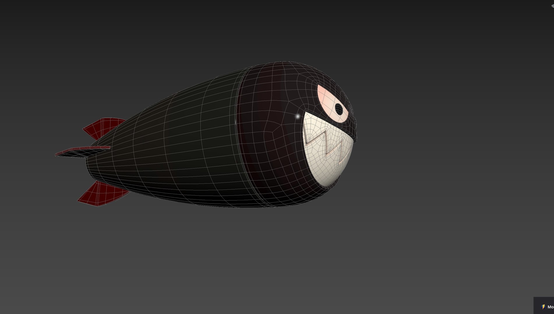3D Model Character240 Cartoon Torpedo - TurboSquid 2060099
