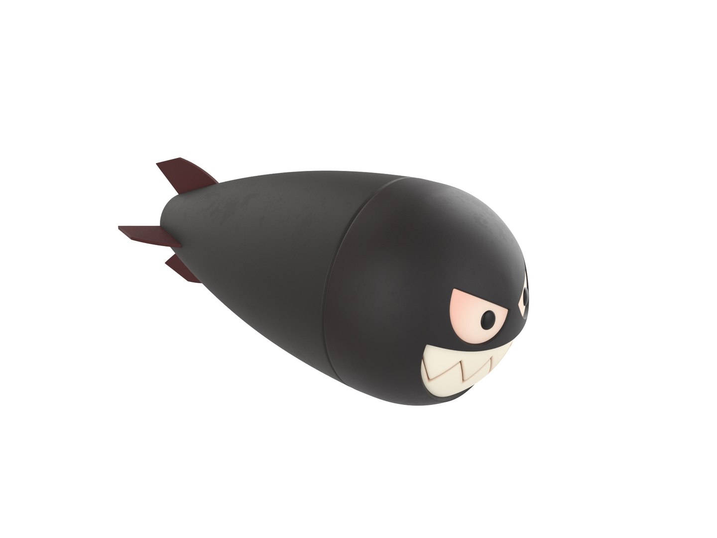 3D Model Character240 Cartoon Torpedo - TurboSquid 2060099