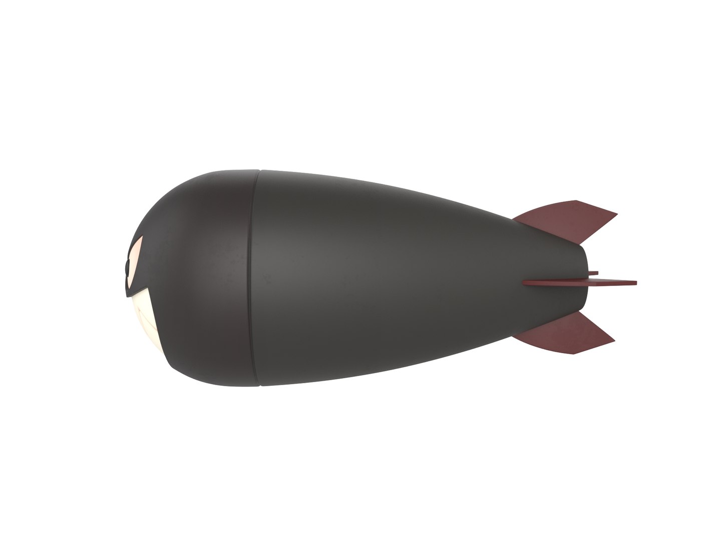3D Model Character240 Cartoon Torpedo - TurboSquid 2060099