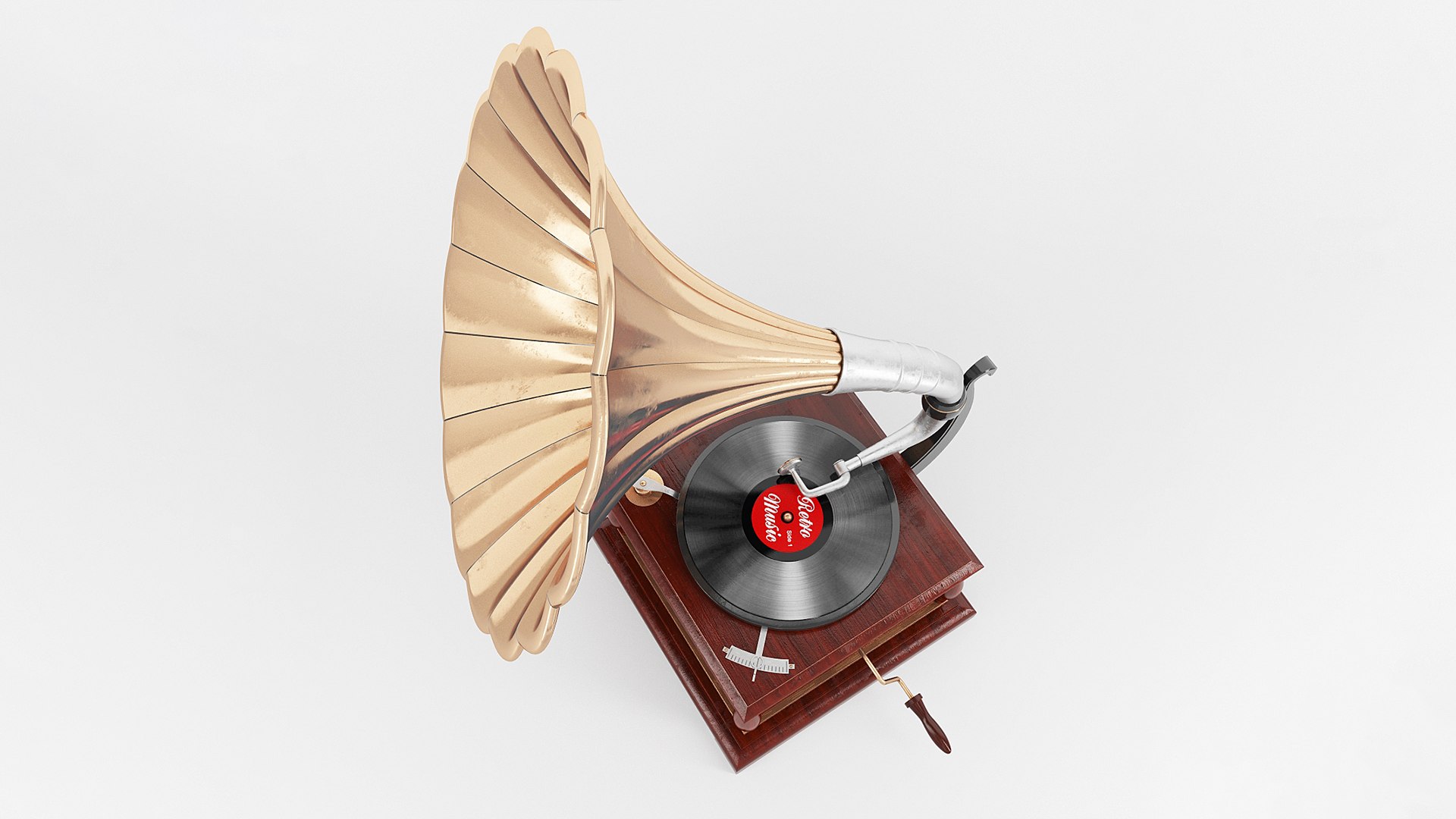 3d Obj Record Player Gramophone