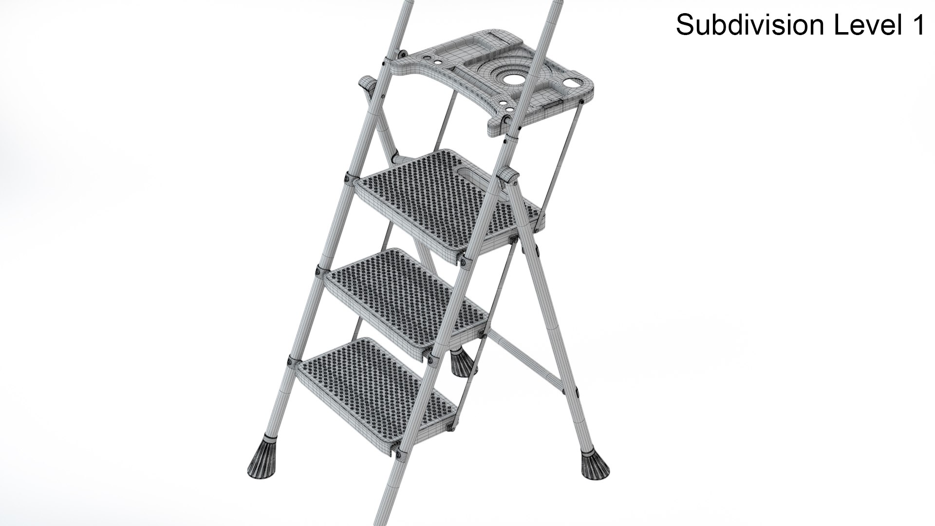 3D HBTower 3 Step Ladder Model - TurboSquid 1898541