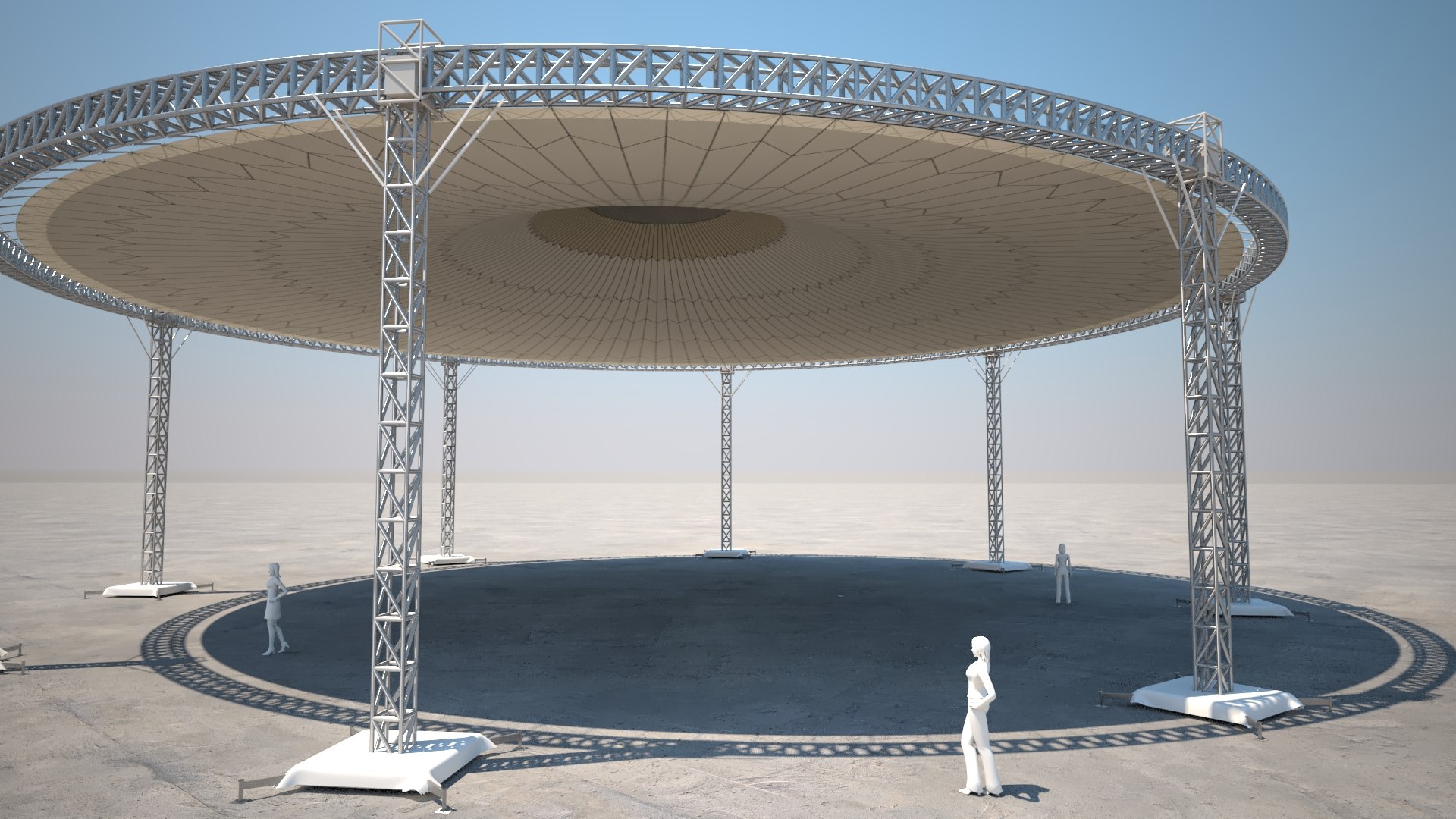 Circle Tent 3D Model - TurboSquid 1916733