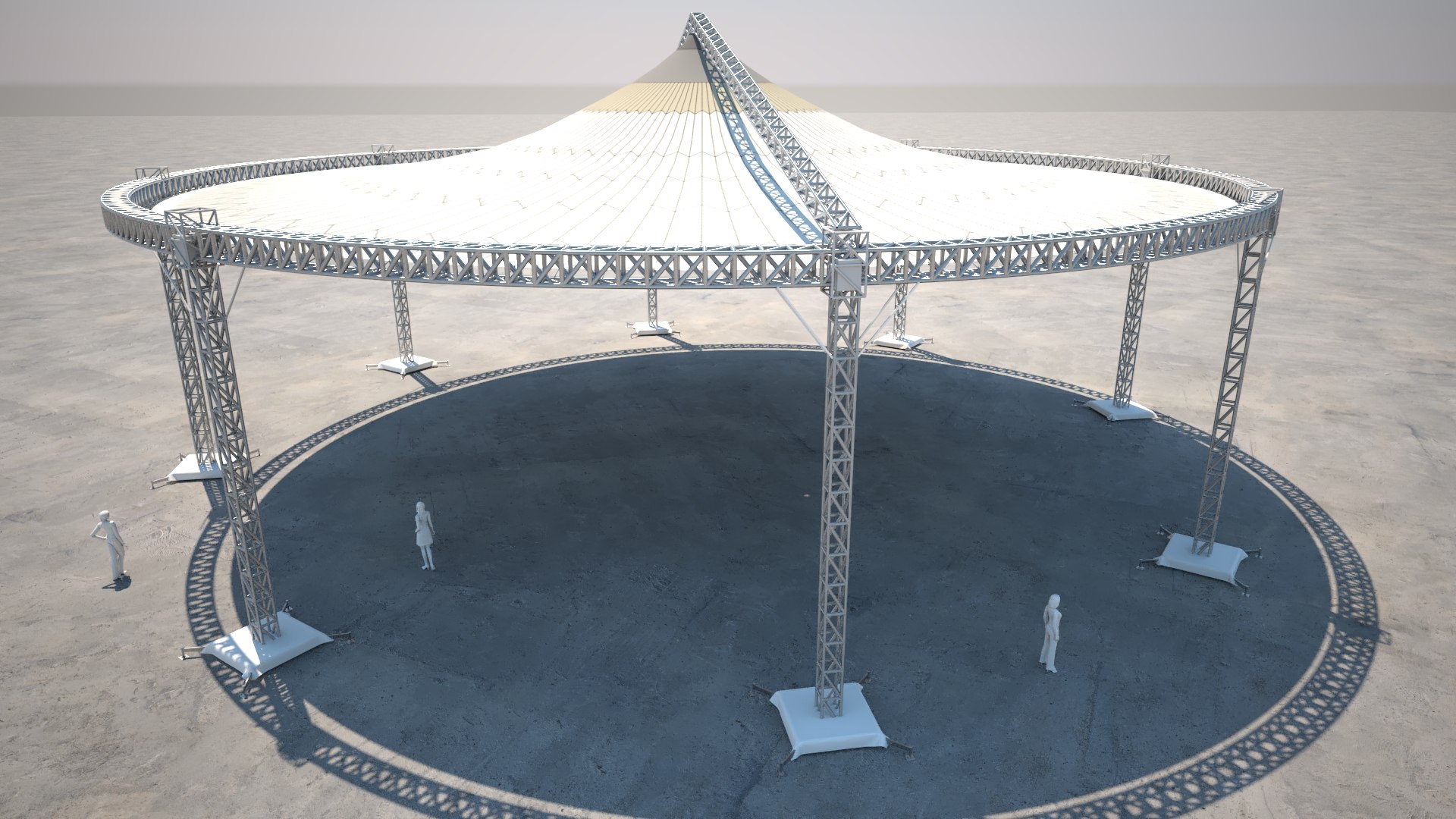 Circle Tent 3D Model - TurboSquid 1916733