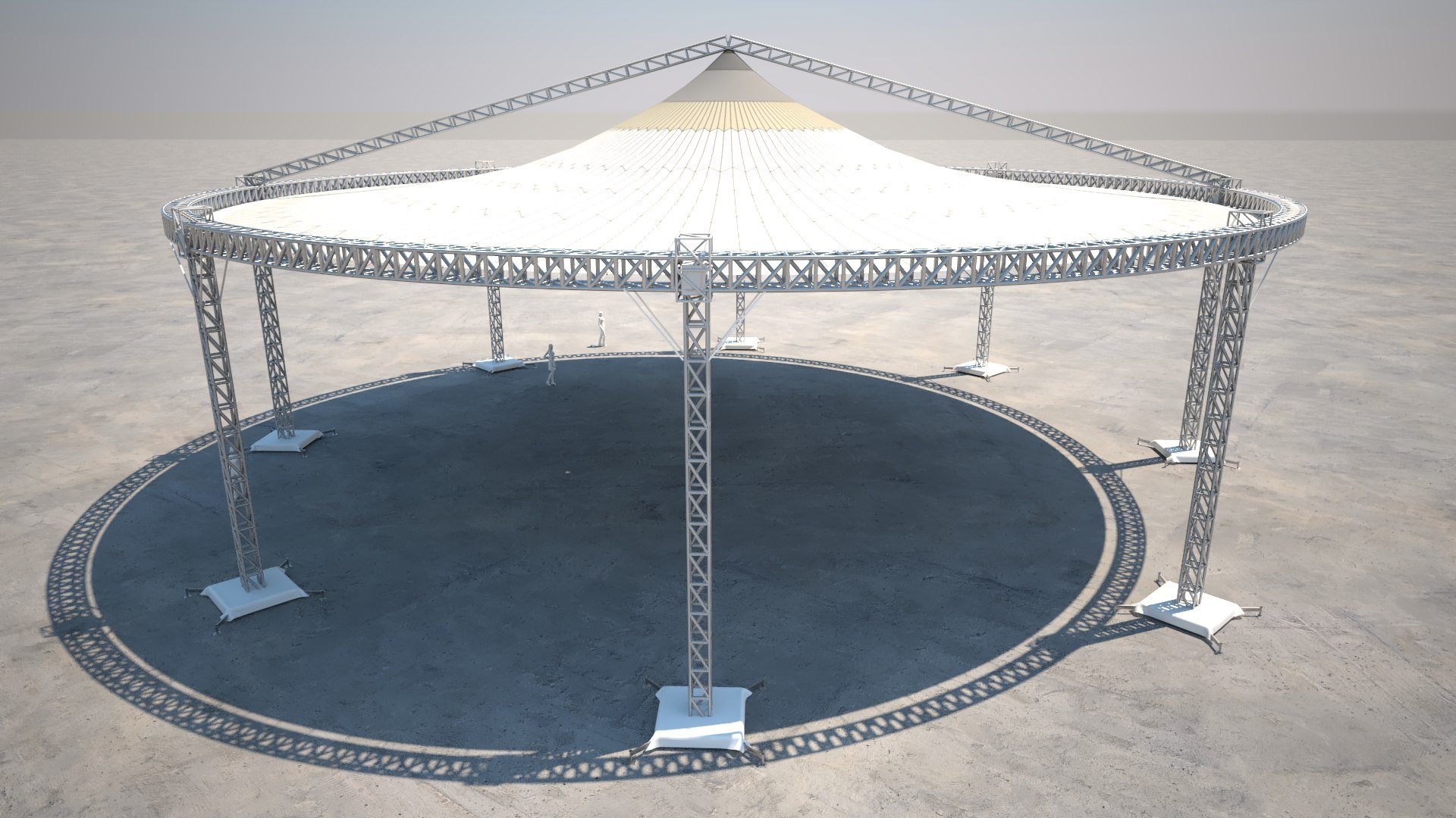 Circle Tent 3D Model - TurboSquid 1916733