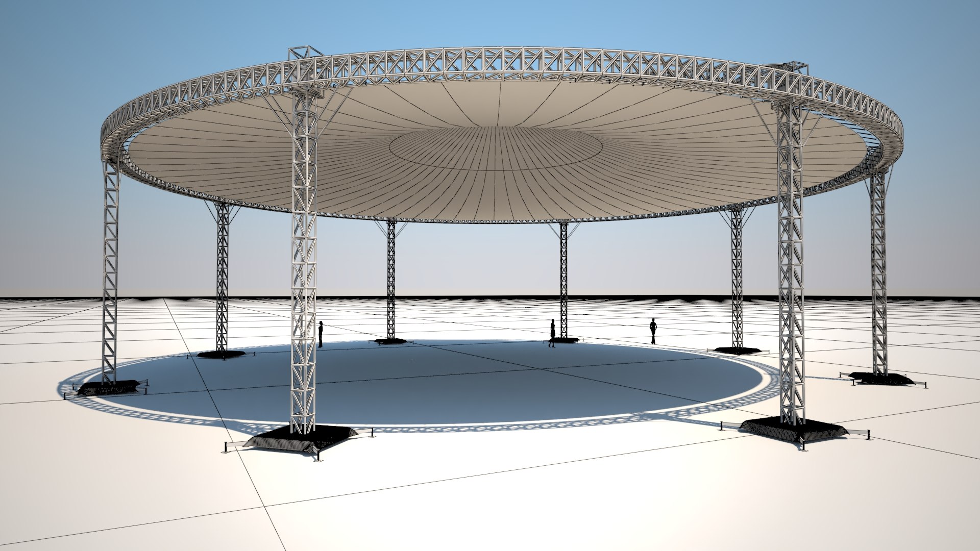 Circle Tent 3D Model - TurboSquid 1916733