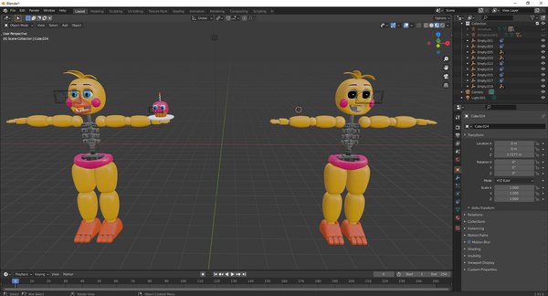 modelo 3d Fnaf 2 Toy Chica - TurboSquid 2125529