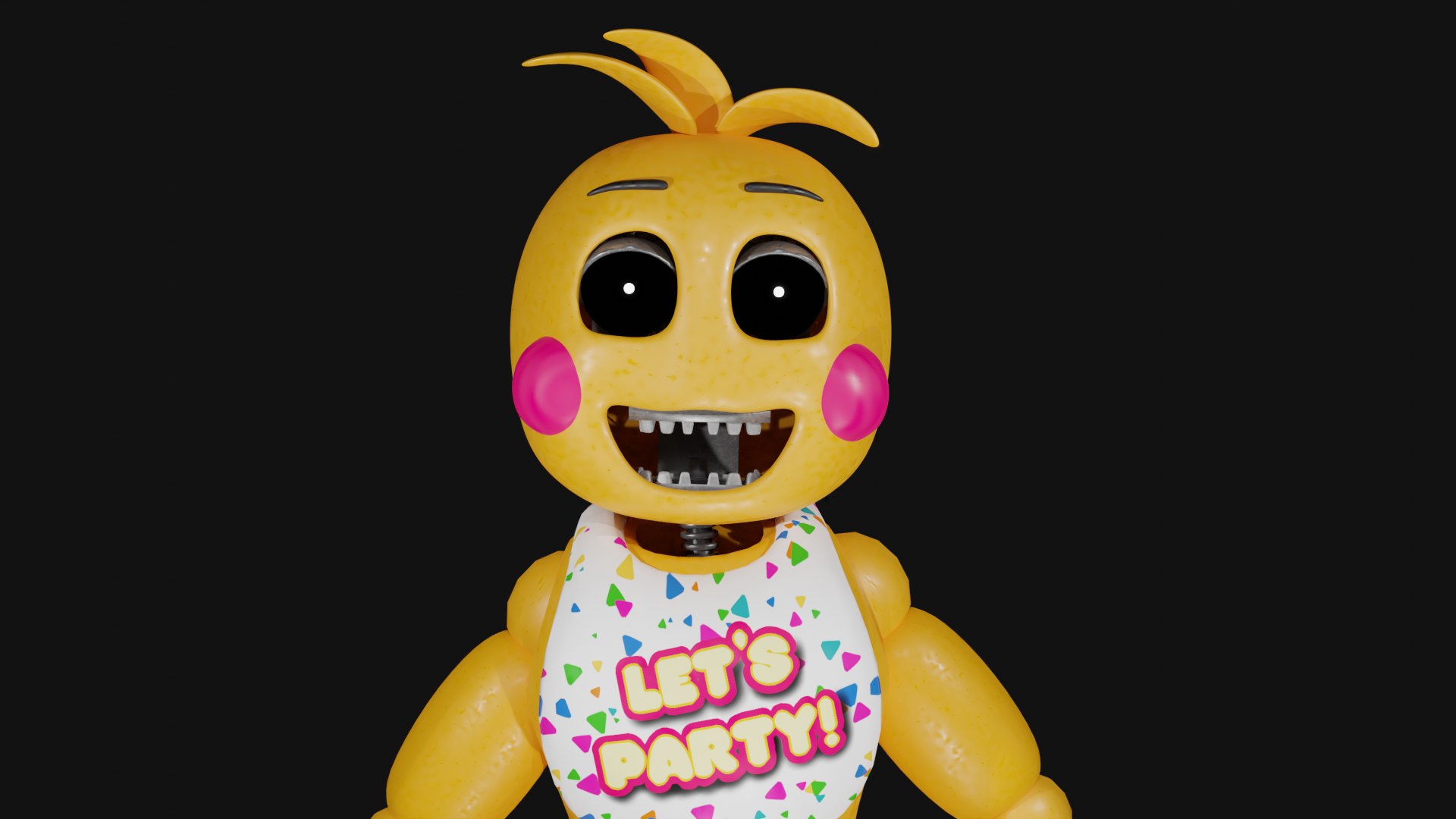 Fnaf 2 Toy Chica 3D Model - TurboSquid 2125529