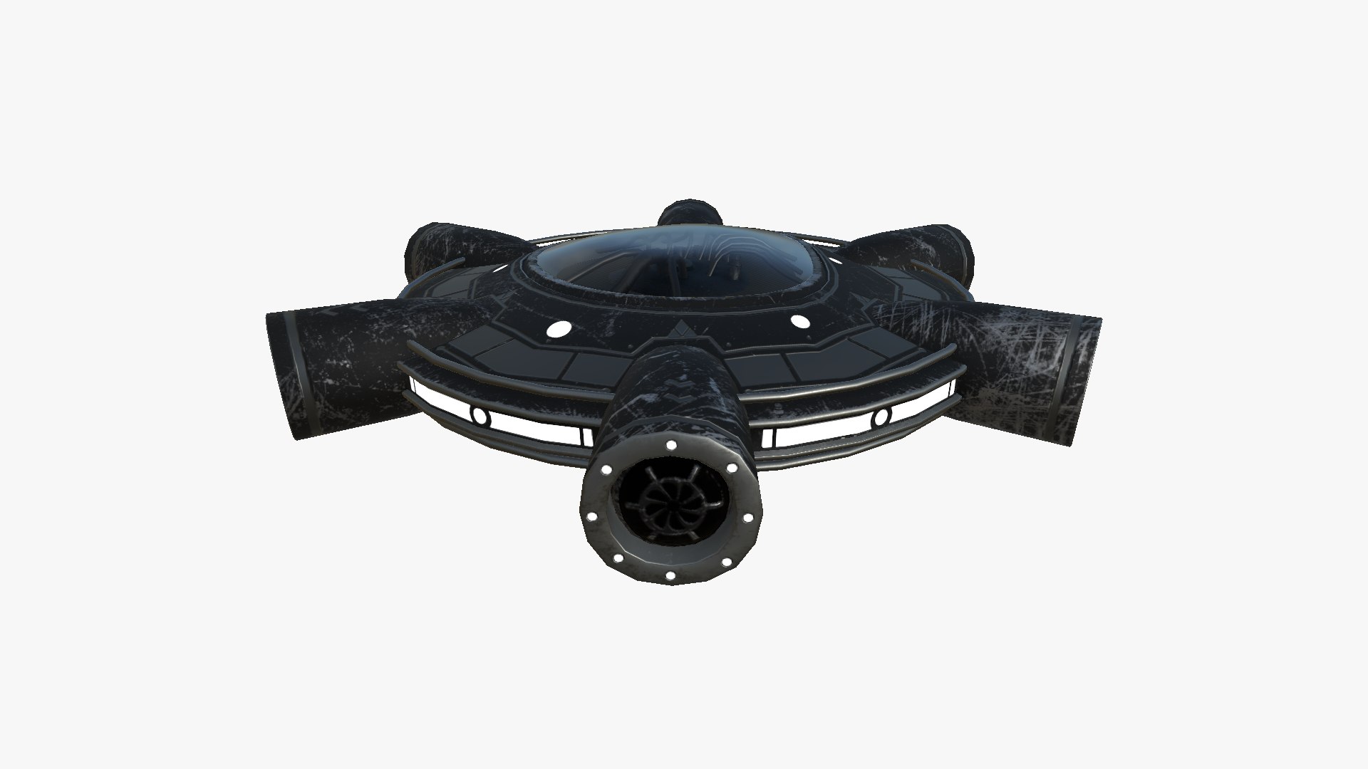 Alien Spaceship UFO J10 Full Black - Sci Fi Spacecraft Design 3D model - TurboSquid 2026132