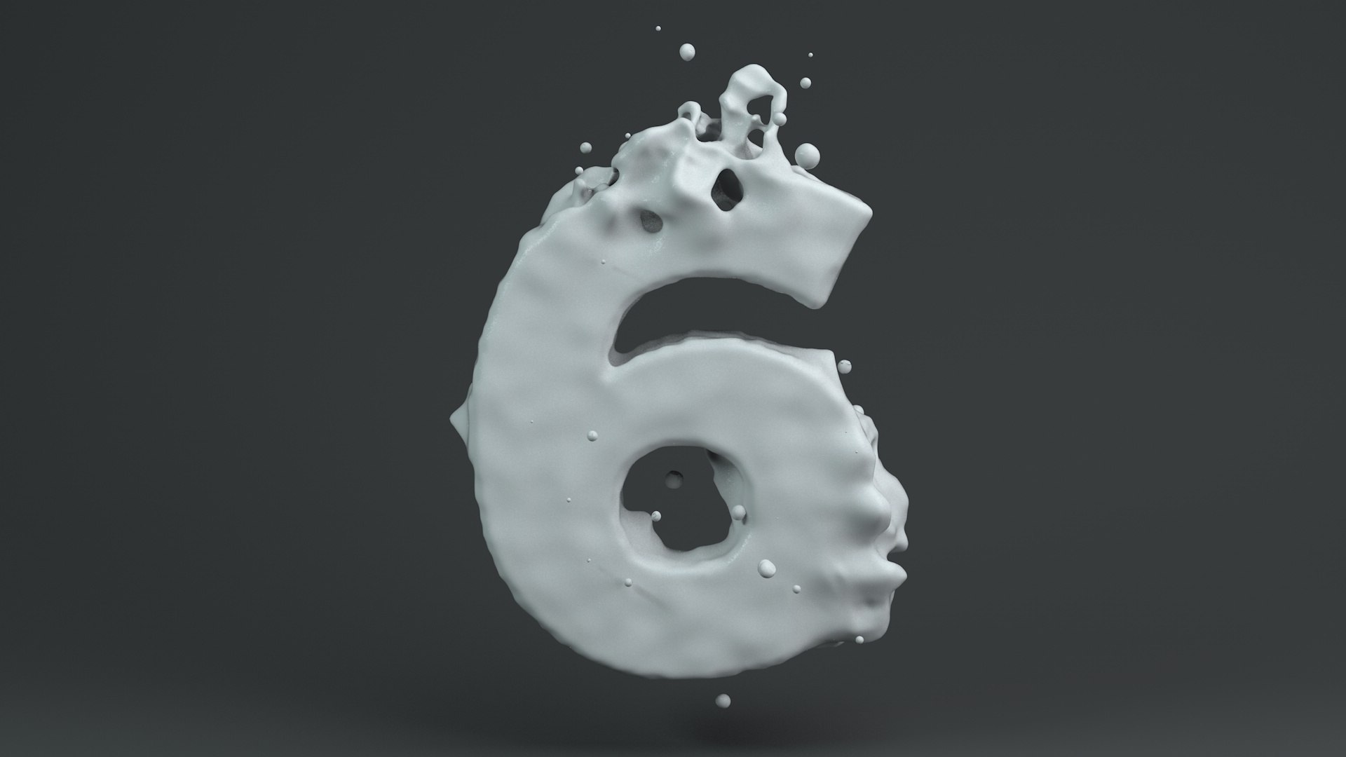 3D Model Number Liquid 6 - TurboSquid 1689345