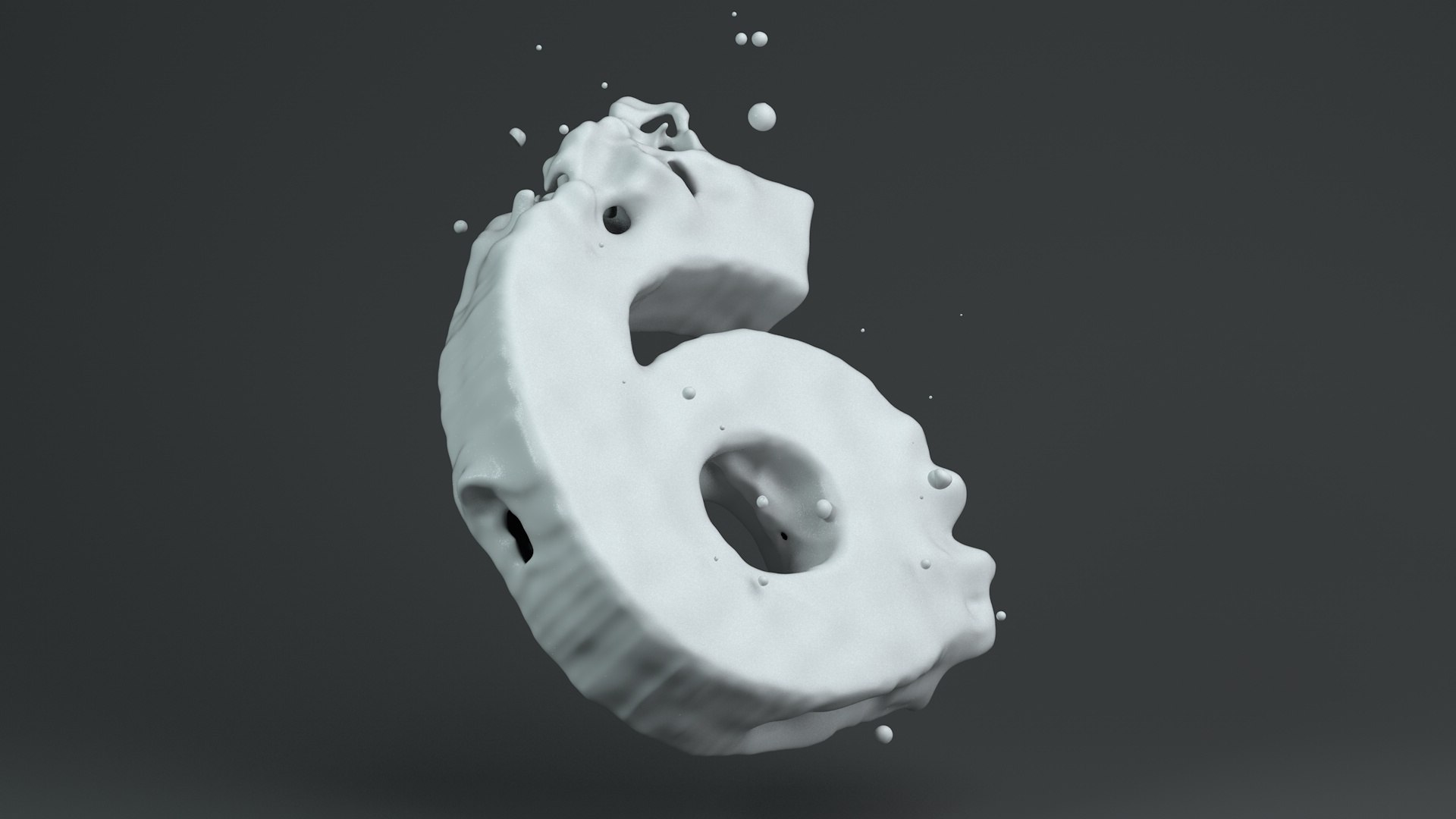 3D Model Number Liquid 6 - TurboSquid 1689345