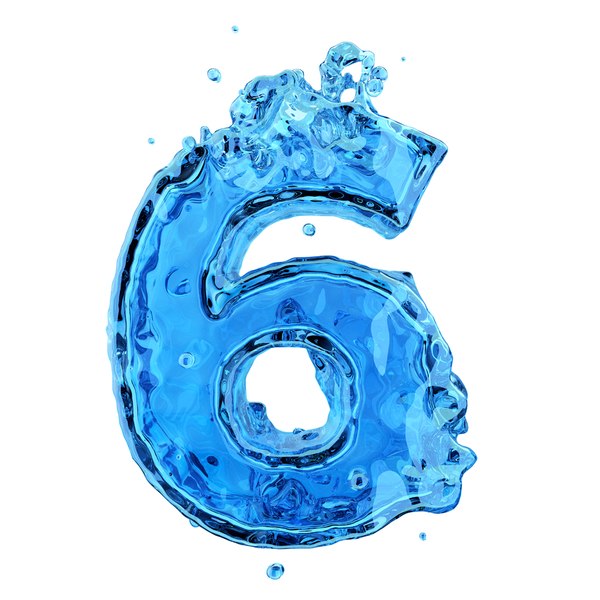 3D model number liquid 6 - TurboSquid 1689345
