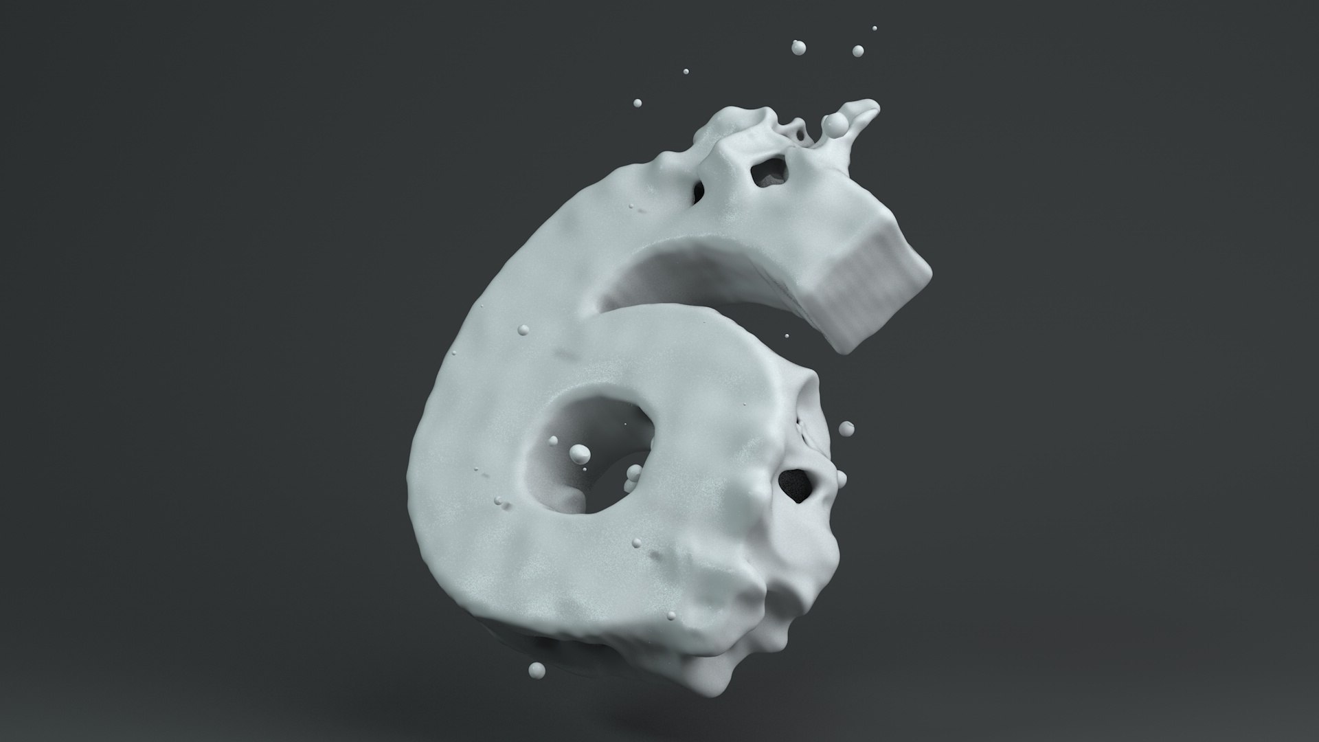 3D Model Number Liquid 6 - TurboSquid 1689345