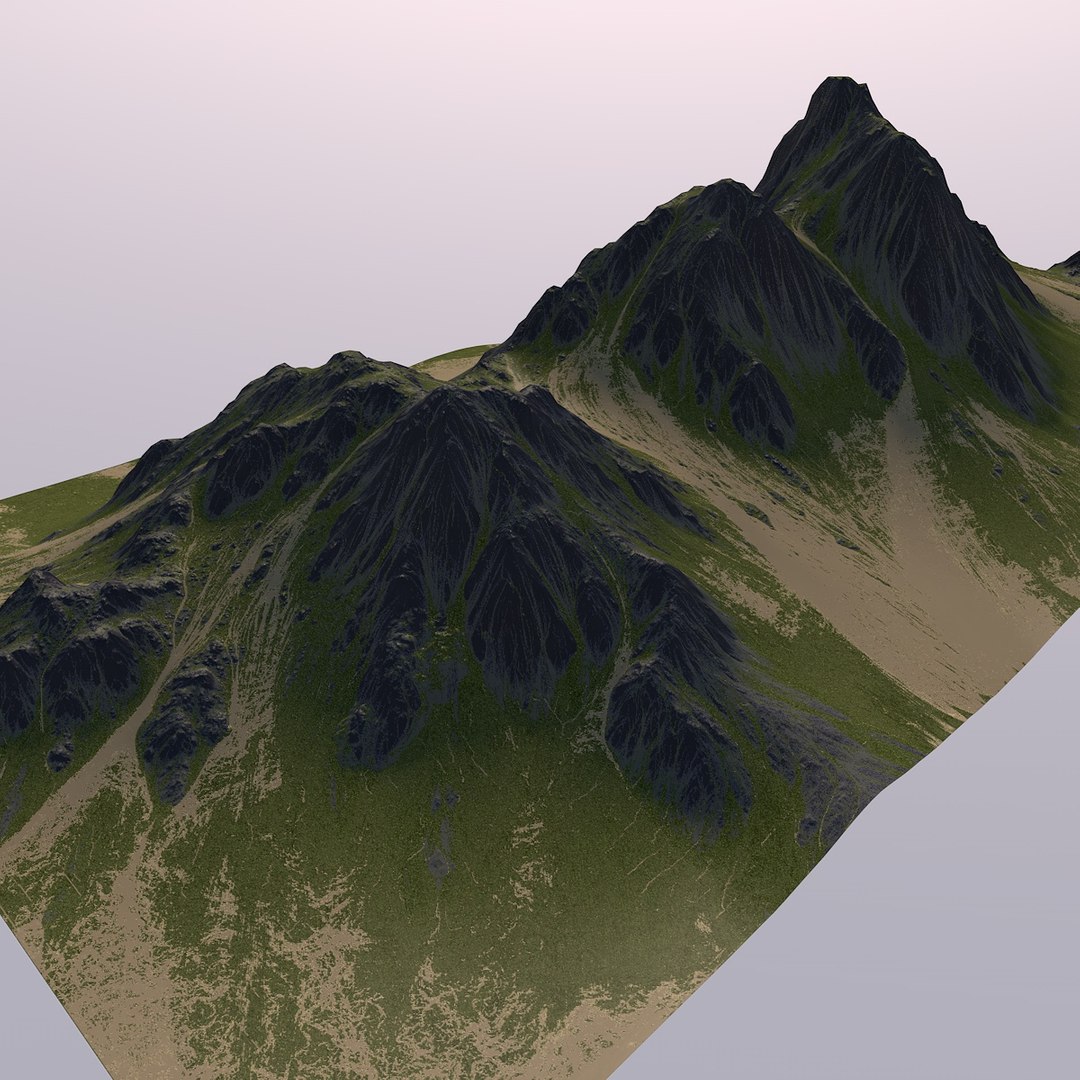 3D Mountain Terrain - TurboSquid 1183447