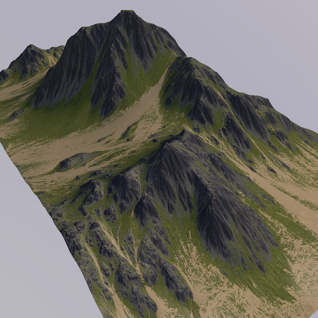 3D Mountain Terrain - TurboSquid 1183447