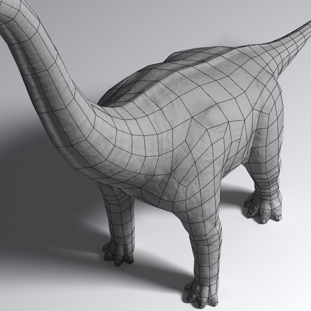 3d Brachiosaurus Sauropod Model