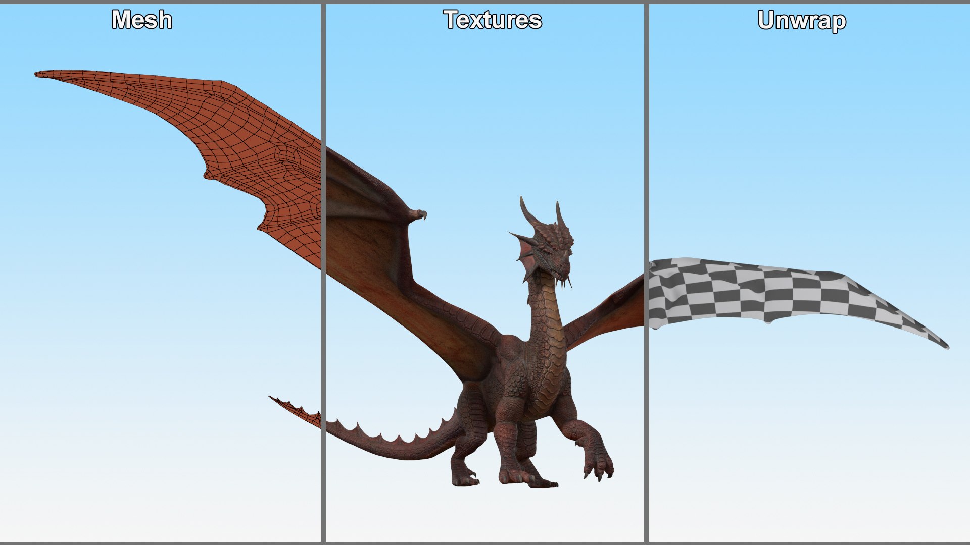 3D Dragon Fantasy Beast Standing - TurboSquid 2310981