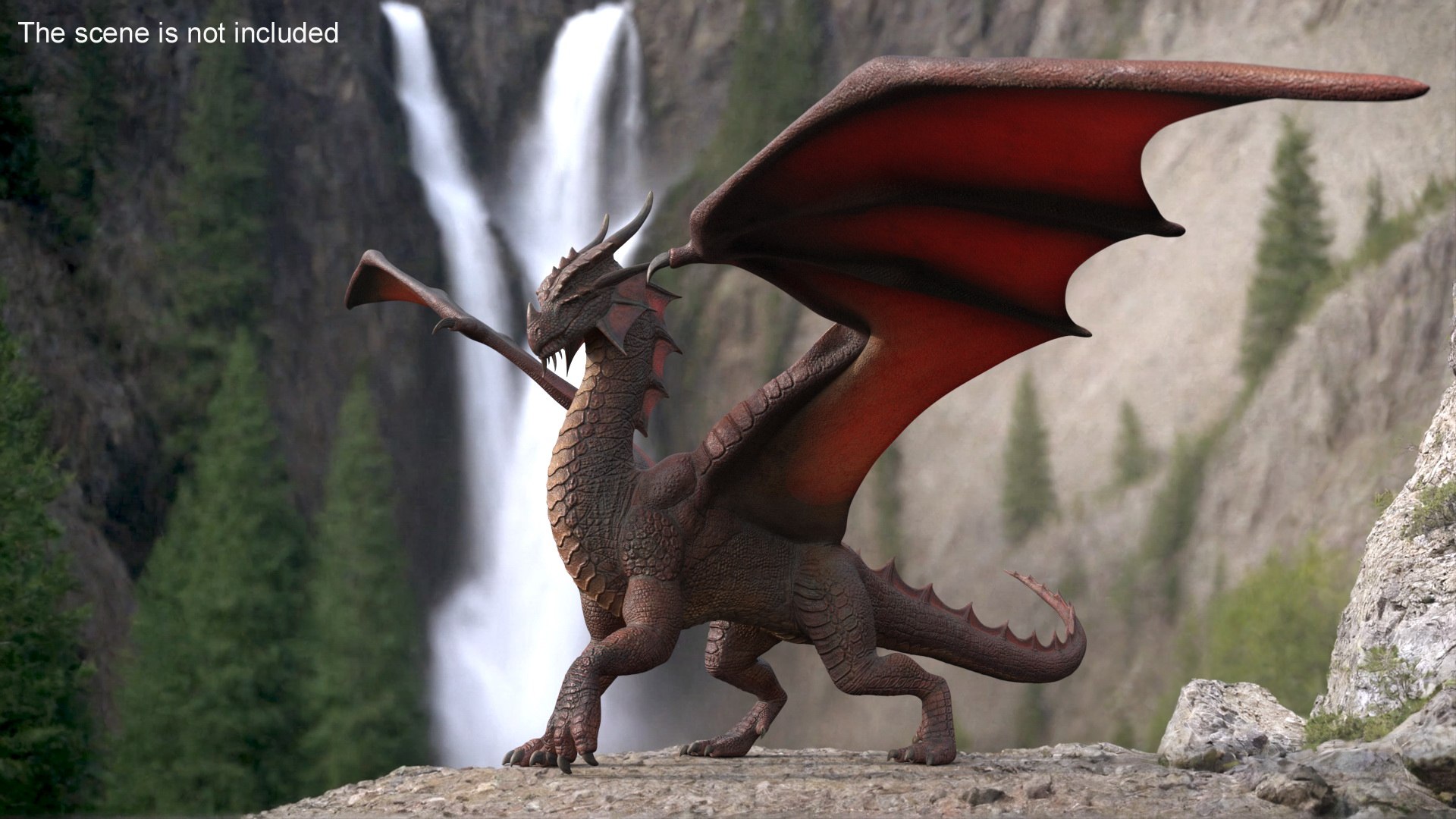 3D Dragon Fantasy Beast Standing - TurboSquid 2310981