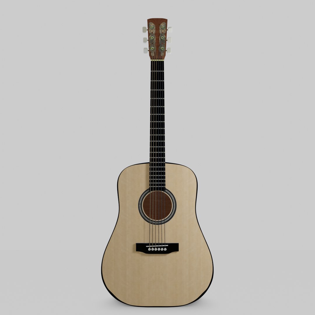 Acoustic Guitar 3D Model - TurboSquid 1986821