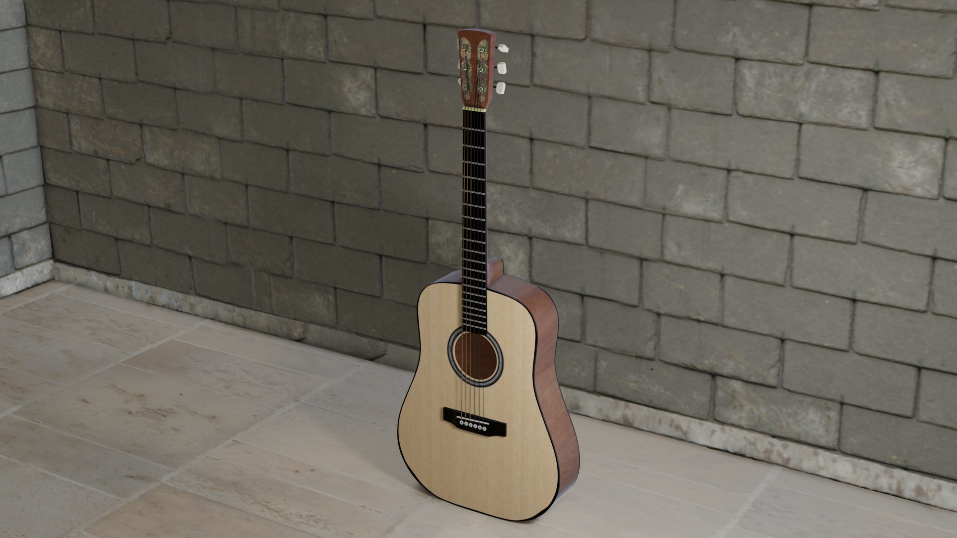 Acoustic Guitar 3D Model - TurboSquid 1986821