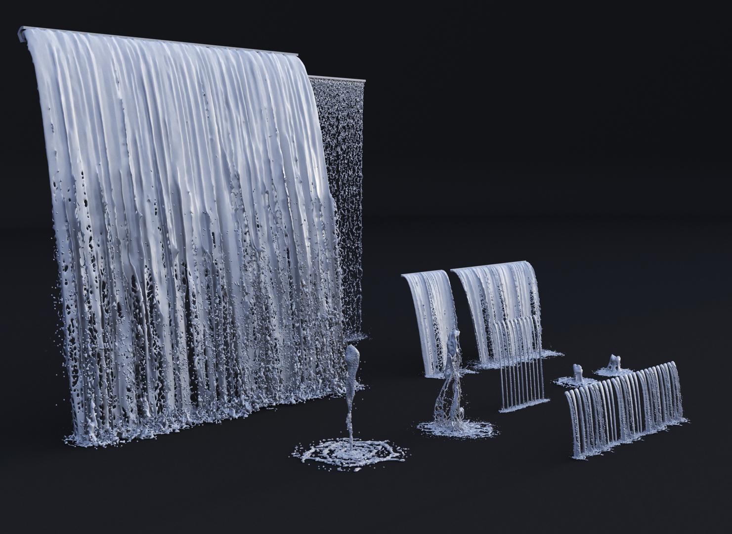 3D Water Collection 3 Model - TurboSquid 1992362