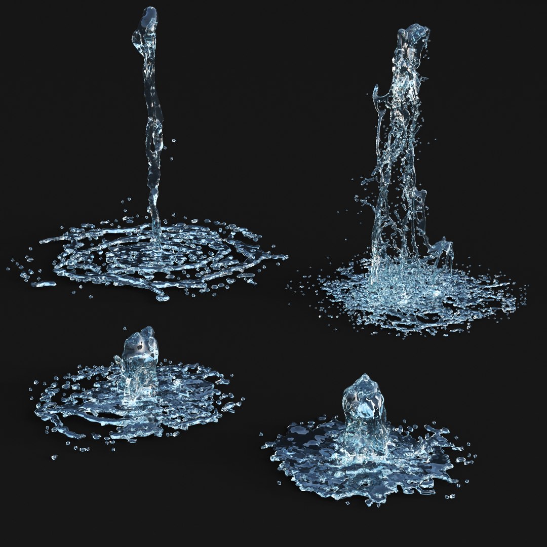 3D Water Collection 3 Model - TurboSquid 1992362