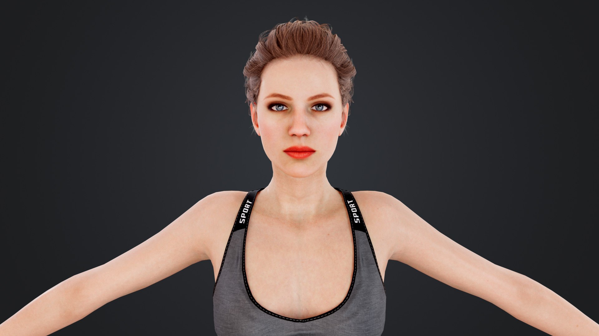 3D Model Woman Activewear Jogging - TurboSquid 2392187