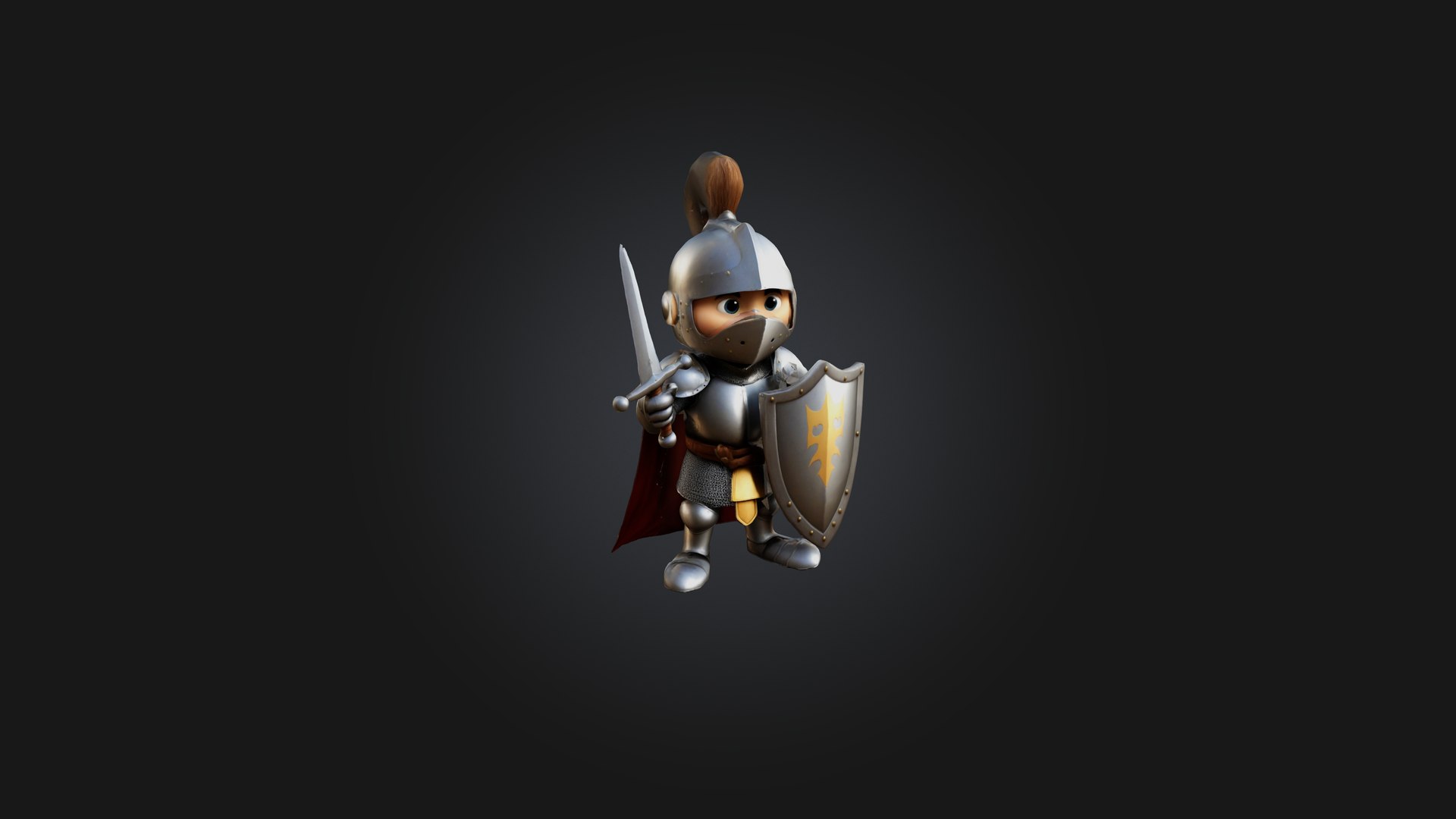 Cartoon Knight Model - TurboSquid 2291400