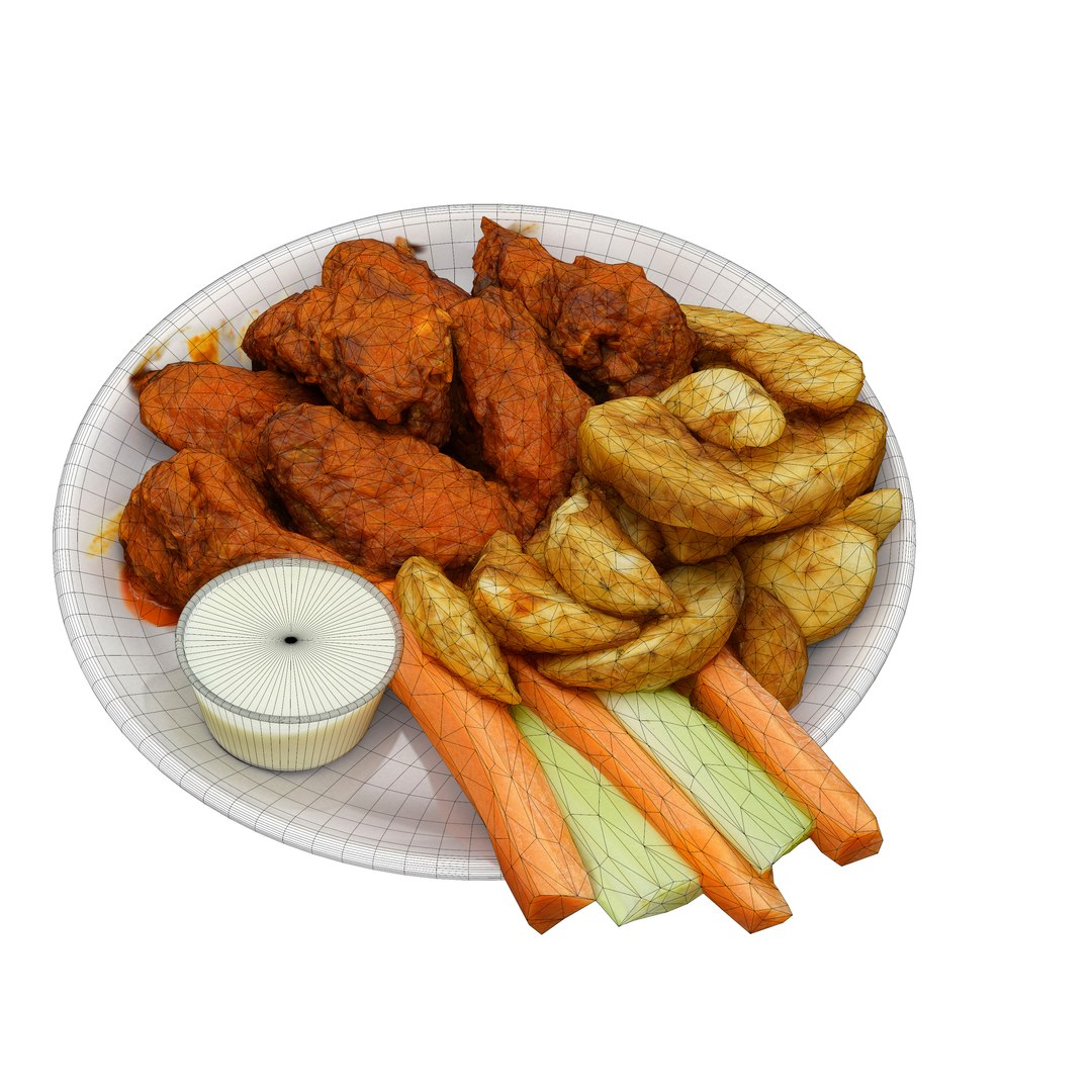 Fried Chicken French 3D Model - TurboSquid 1601476
