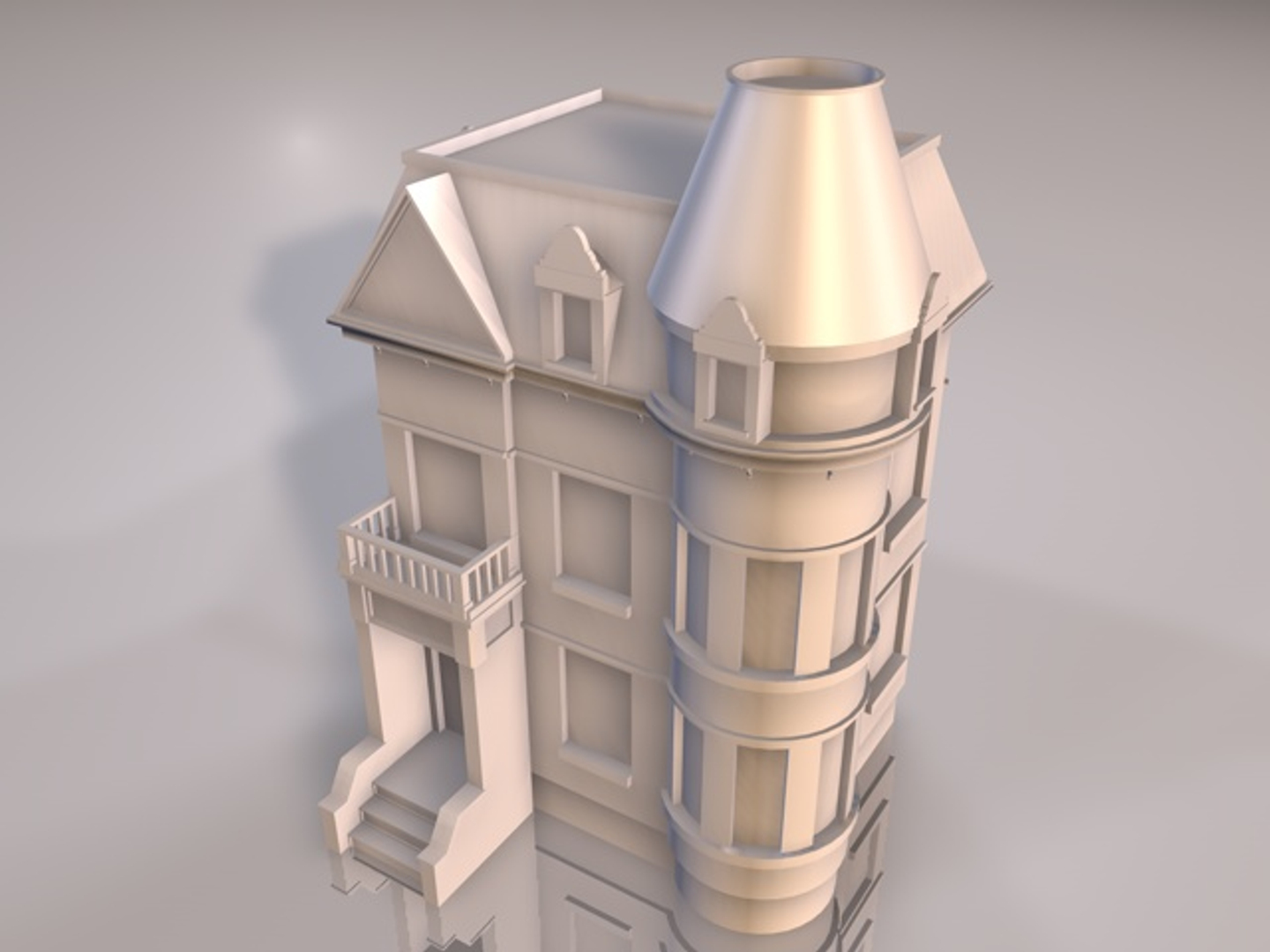 old victorian home 3d model
