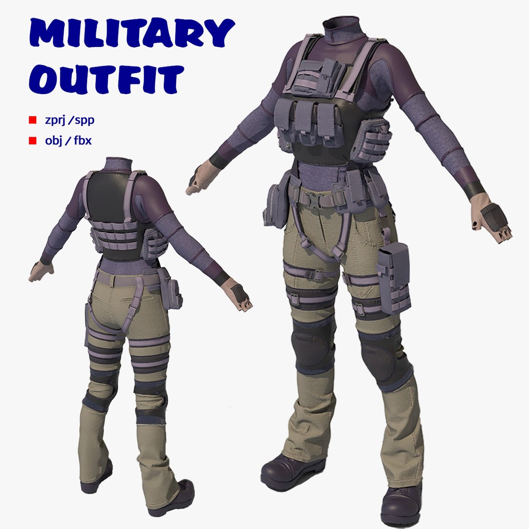 3D Military Outfit 3D Model - TurboSquid 2255284