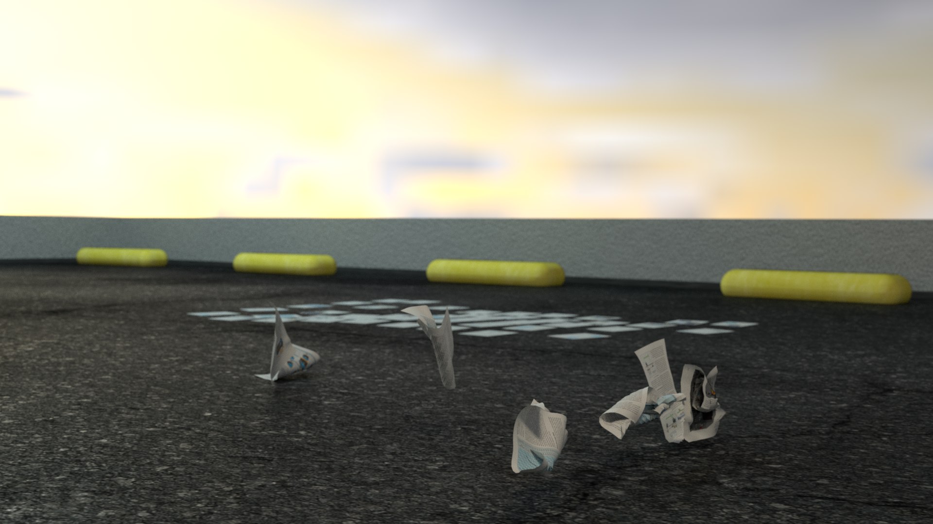 3D paper debris baked animations model - TurboSquid 1552292