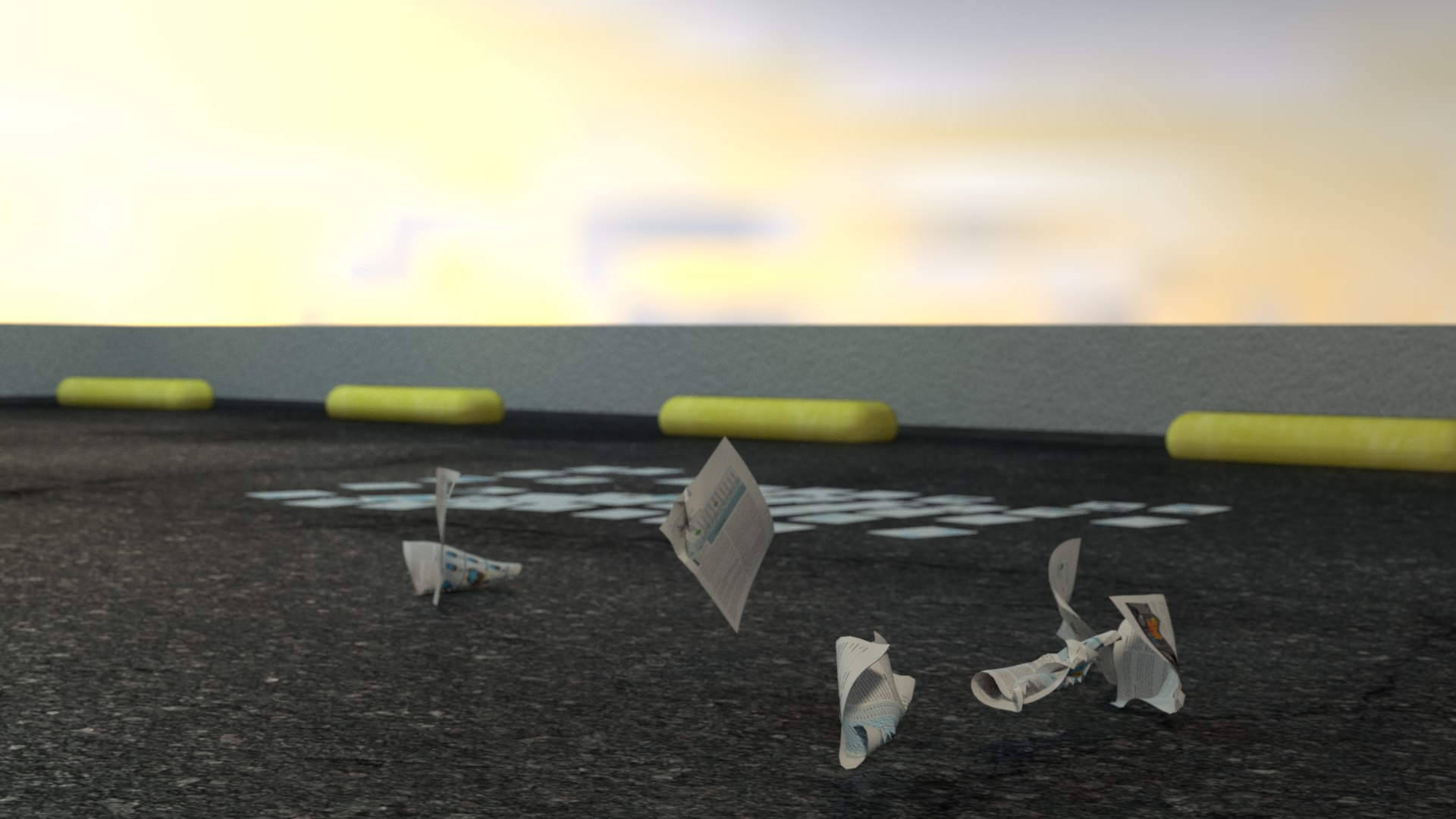 3D paper debris baked animations model - TurboSquid 1552292