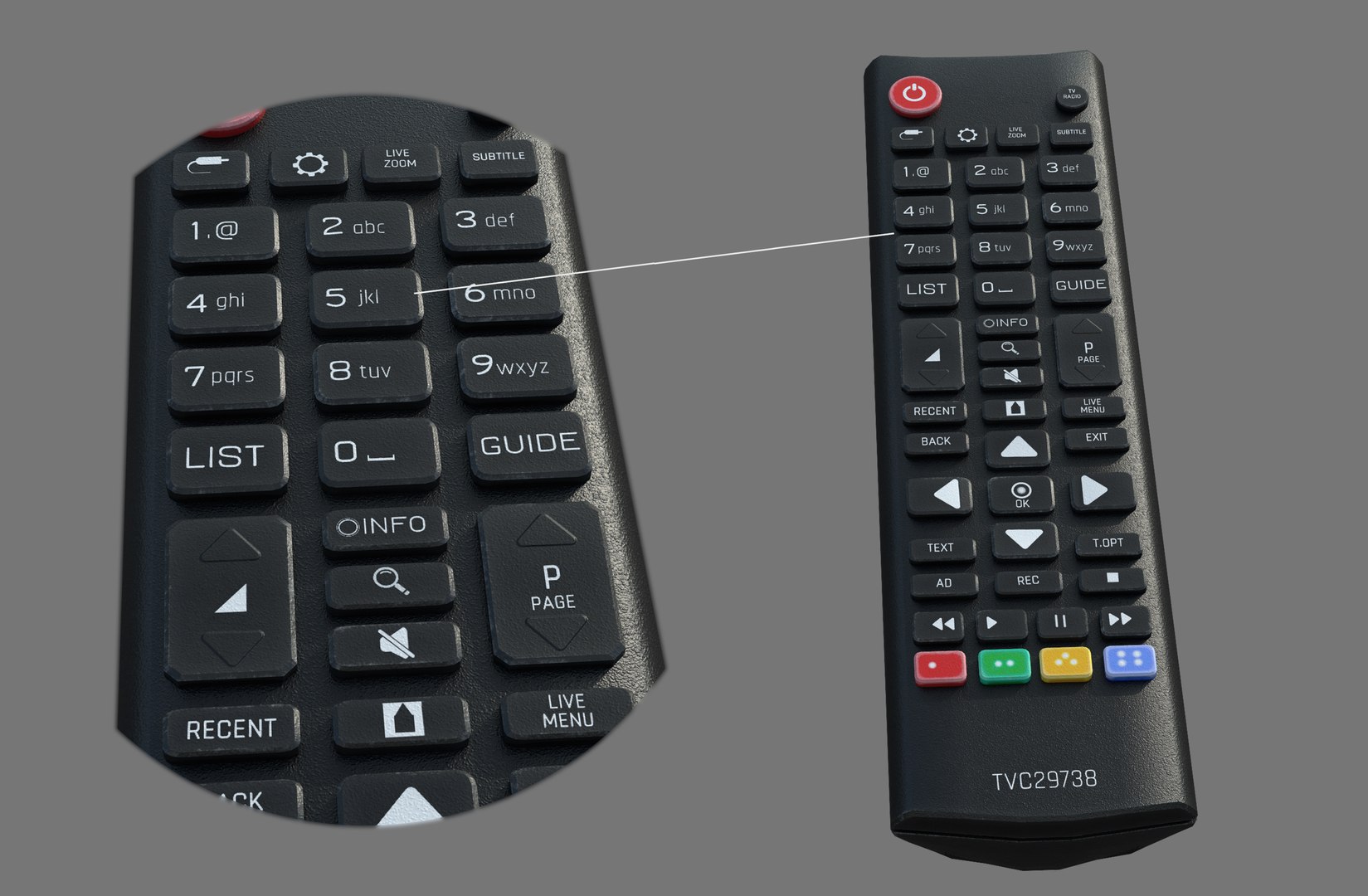 3D Remote Control For TV Model - TurboSquid 2022059