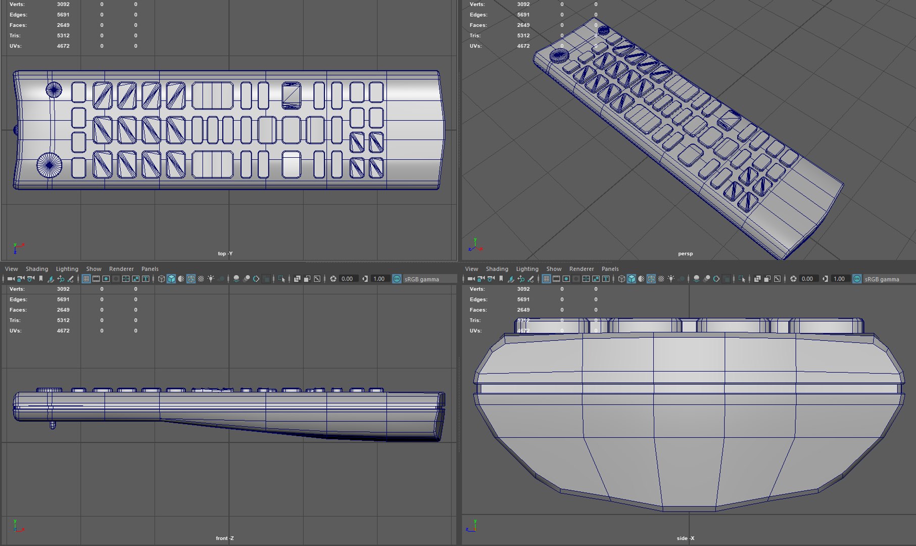3D Remote Control For TV Model - TurboSquid 2022059