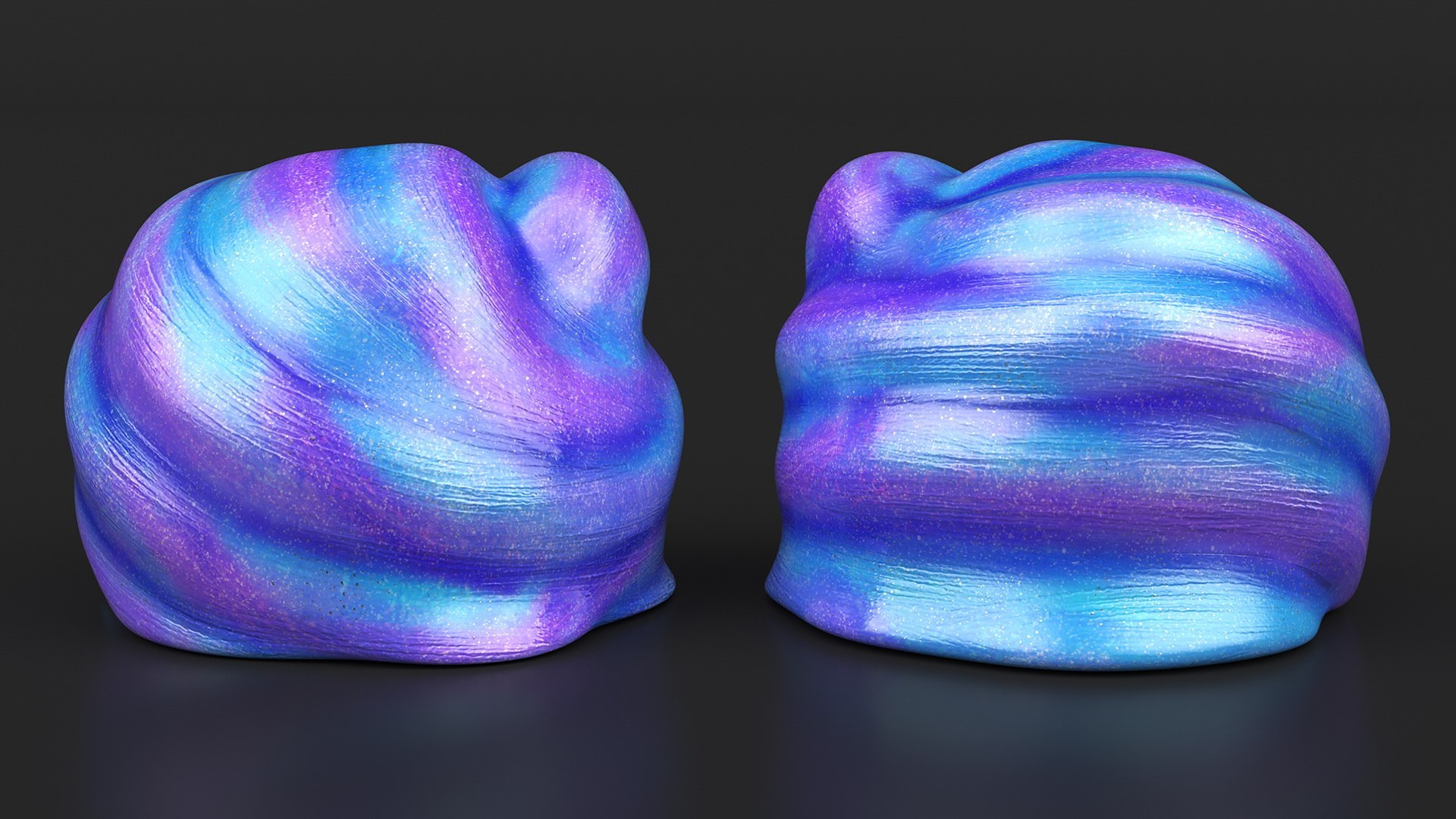 3D Blue Purple Toy Slimes - TurboSquid 2113750
