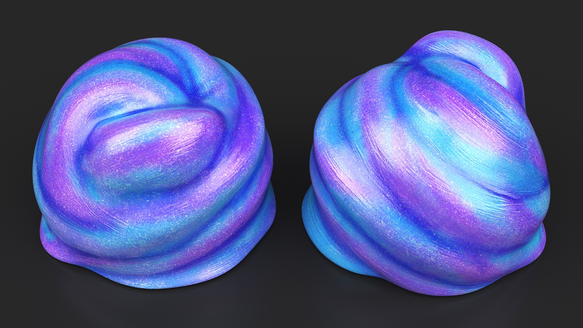 3D Blue Purple Toy Slimes - TurboSquid 2113750