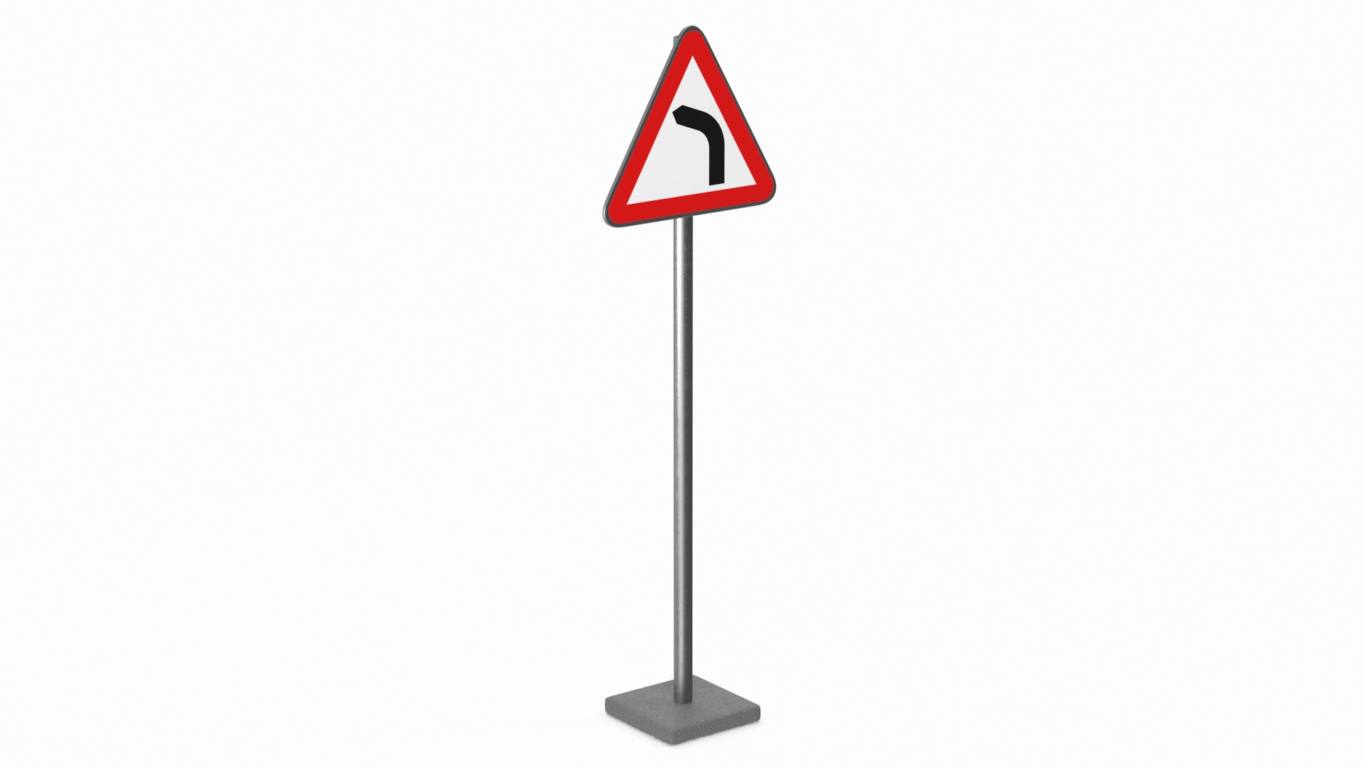 3D Bend To Left Road Sign Model - TurboSquid 2211822