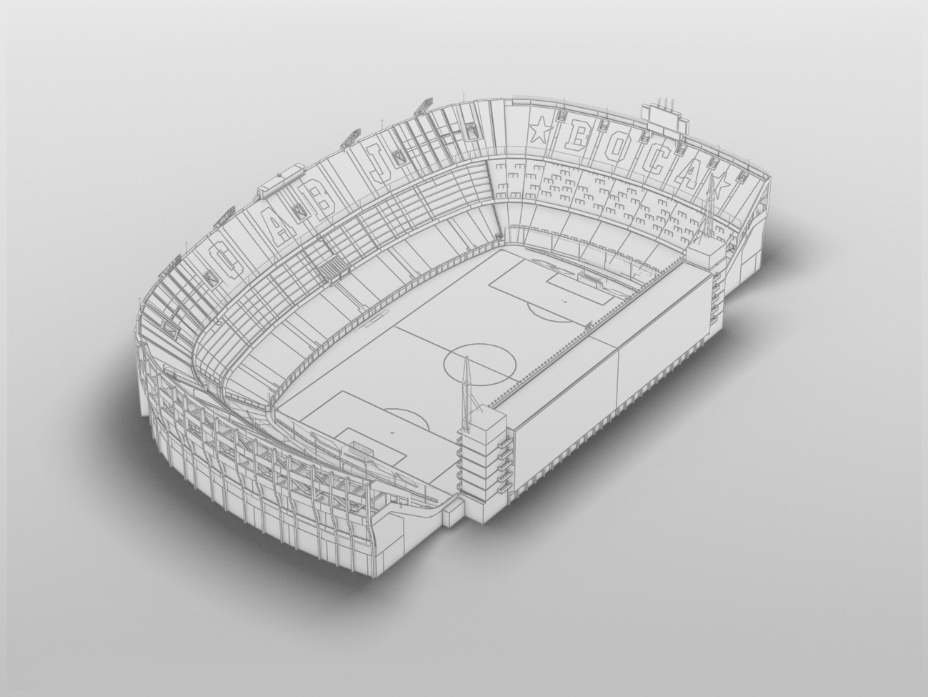 modelo 3d Estadio Boca Juniors - TurboSquid 1225836