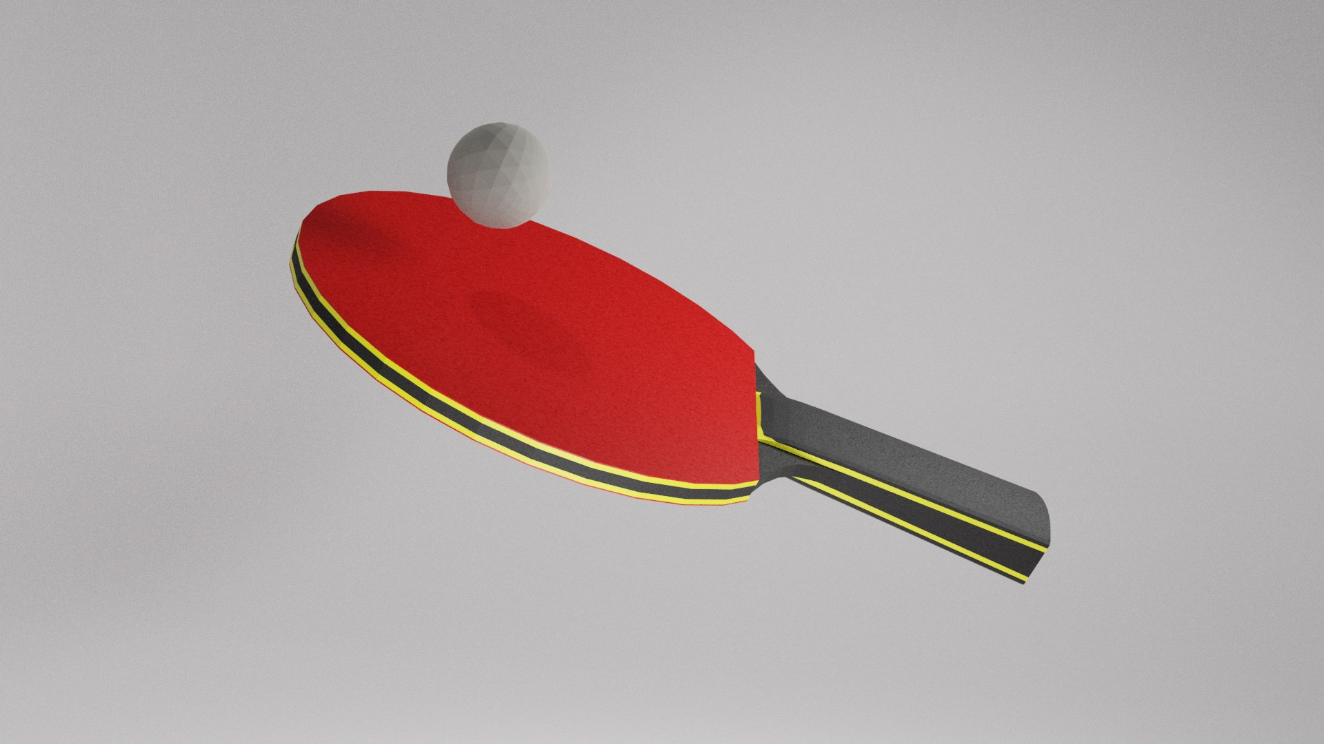Table Tennis Paddle And Ball Low-poly 3D Model 3D - TurboSquid 1958538